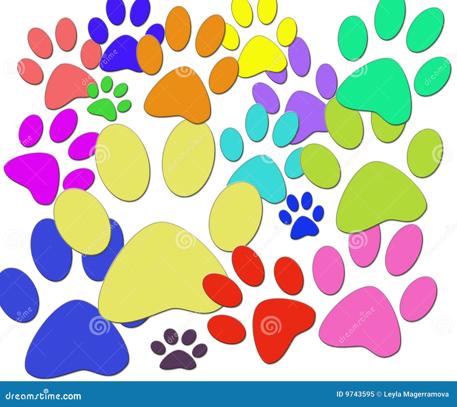 Tatzen. stock abbildung. Illustration von zeichnung, tatzen - 9743595