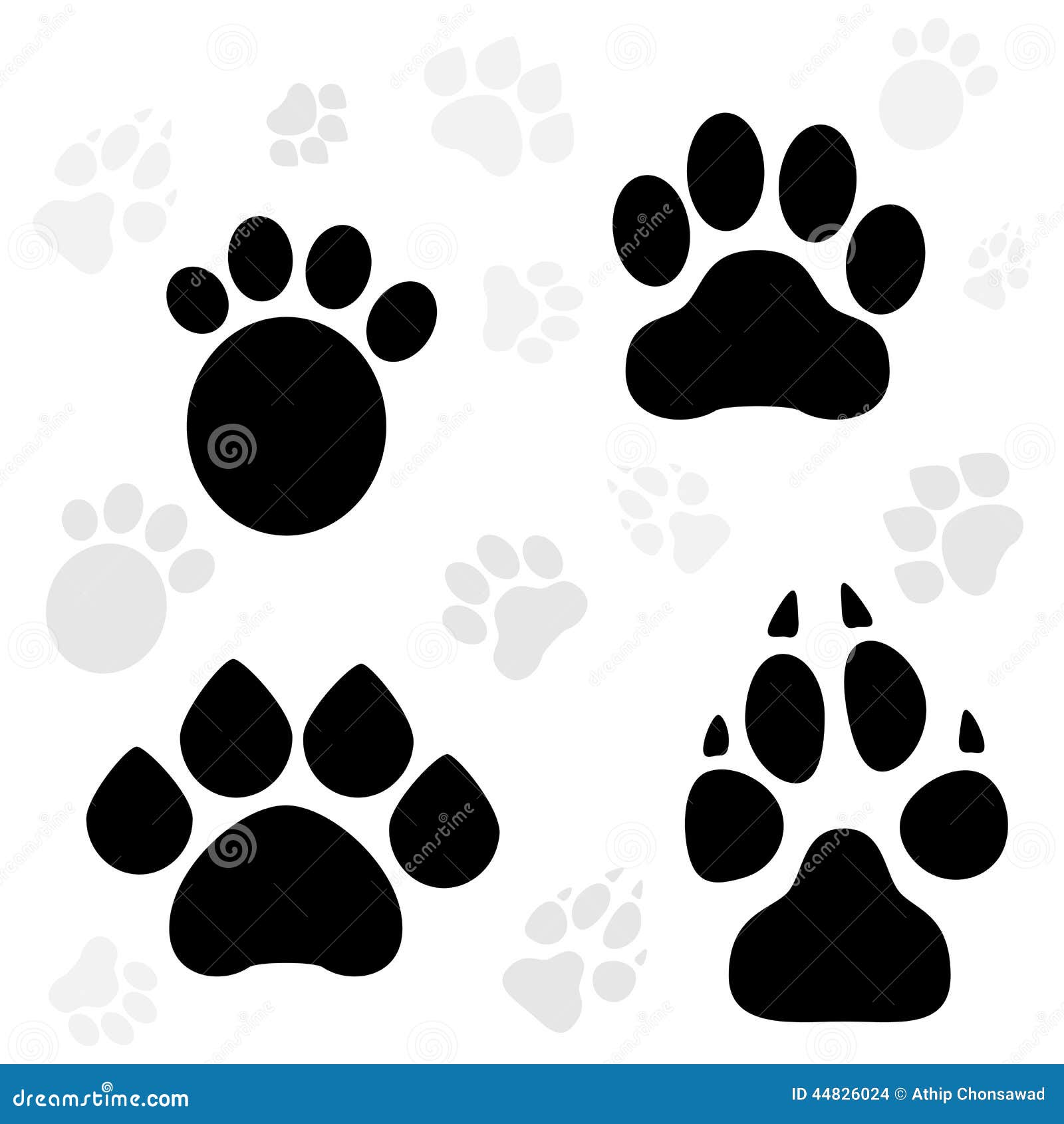 Tatzen und Greifer-Druck vektor abbildung. Illustration von tatze ...