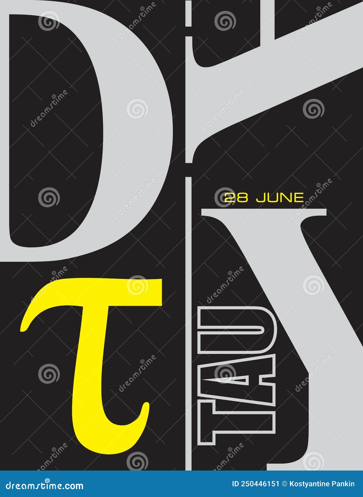 Tau Day stock vector. Illustration of rest, calendar - 250446151