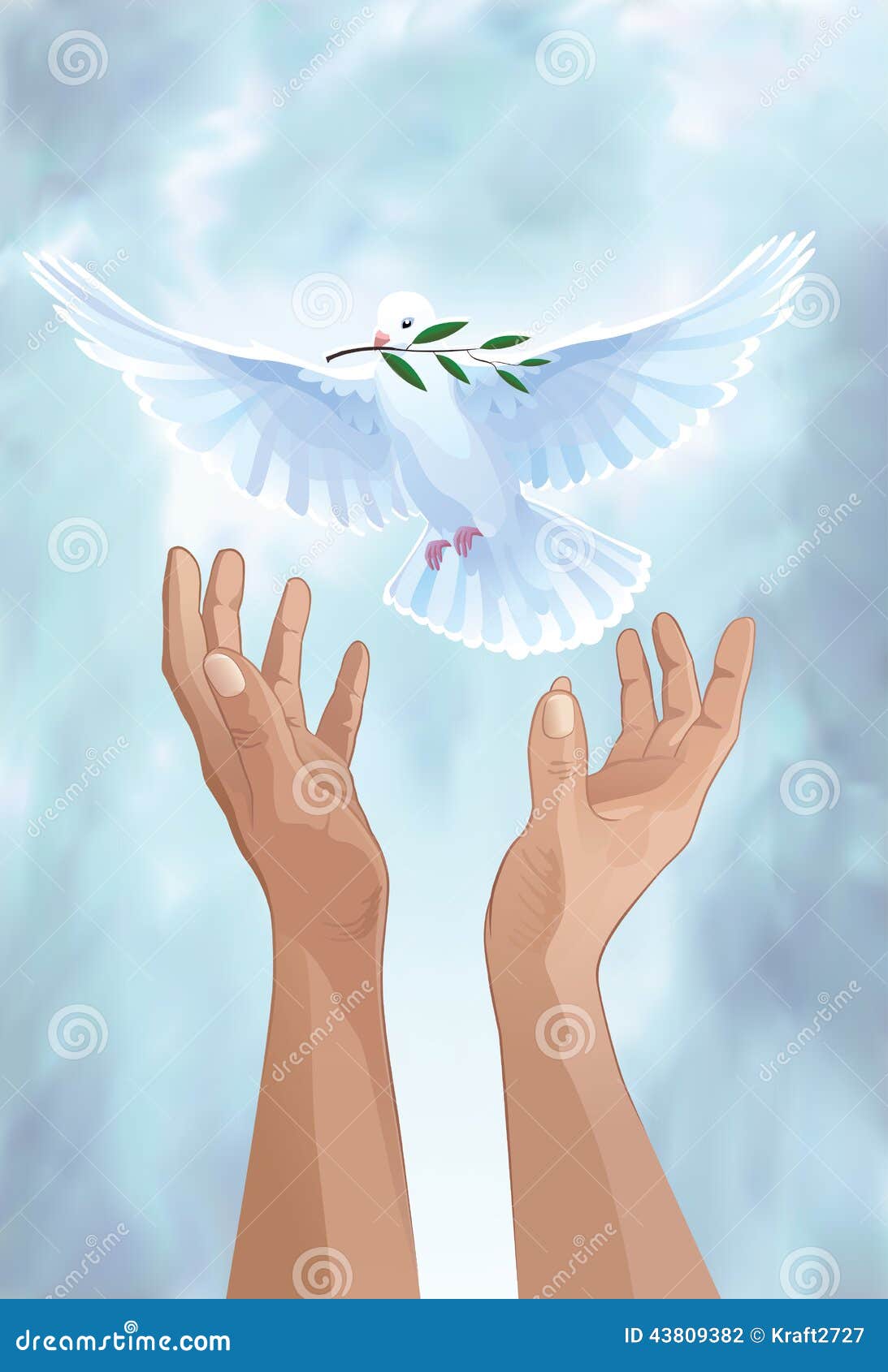 Taube des Friedens stock abbildung. Illustration von konzepte - 43809382