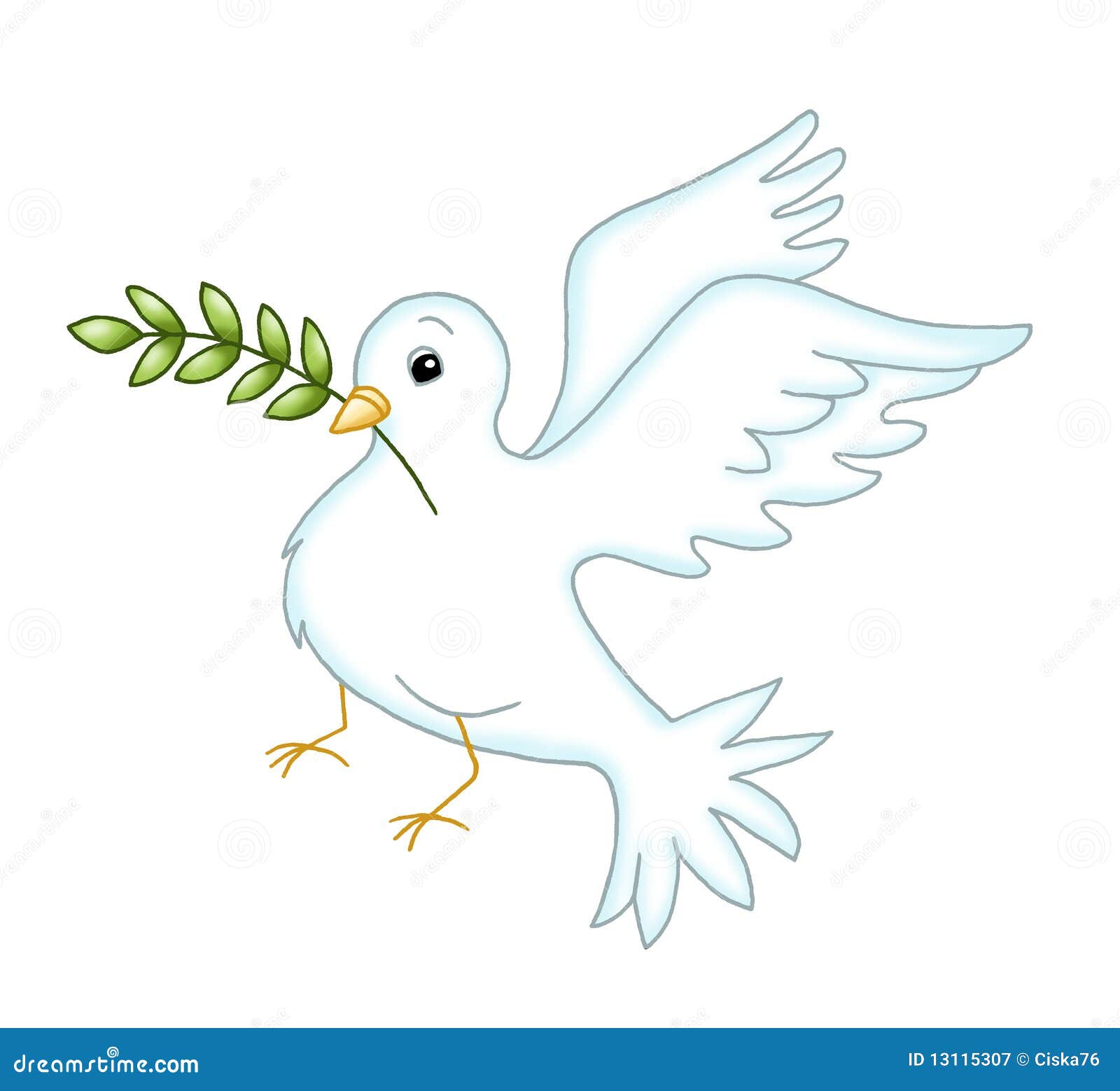 Taube simbol des Friedens stock abbildung. Illustration von farbe ...