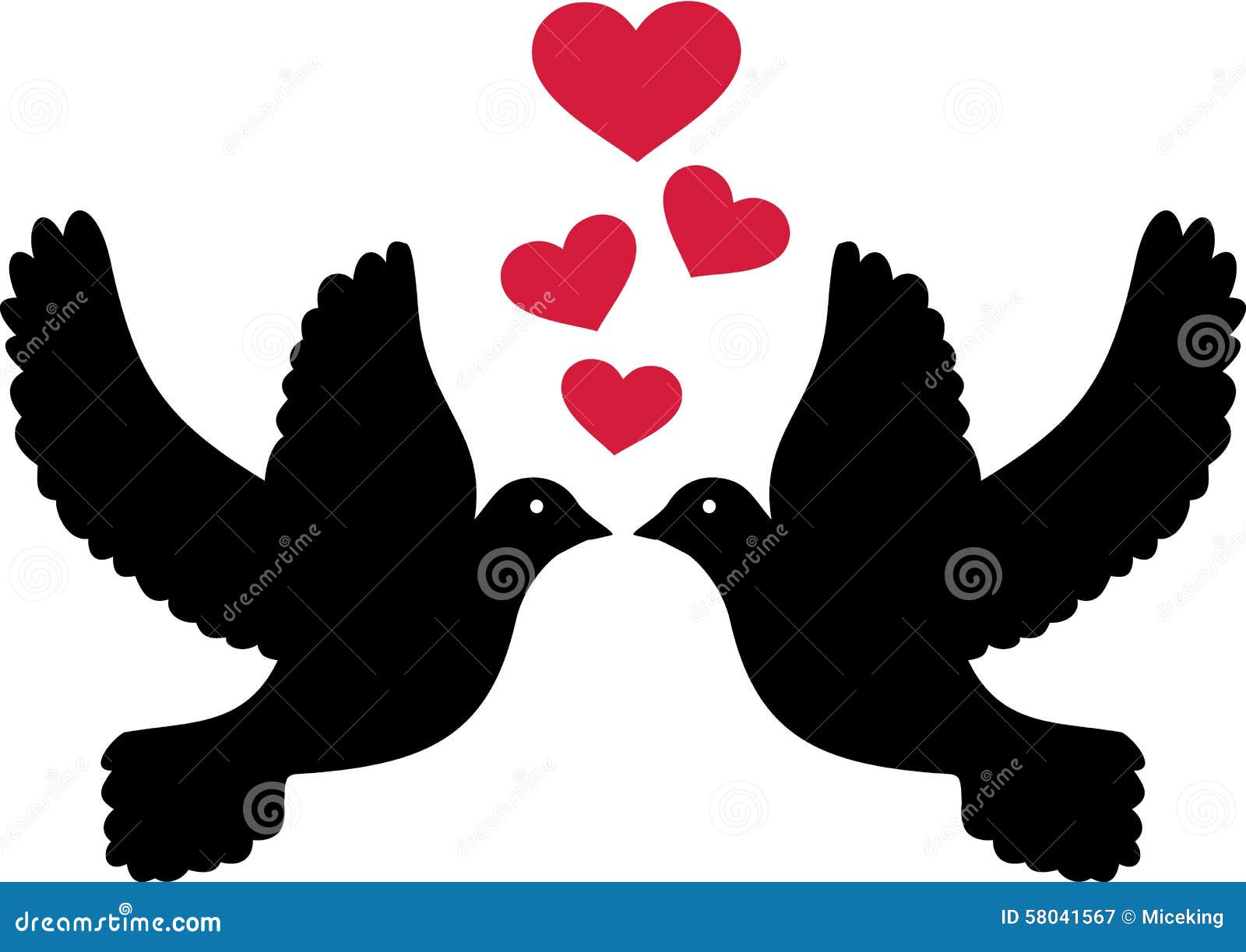 Tauben in der Liebe vektor abbildung. Illustration von nave - 58041567