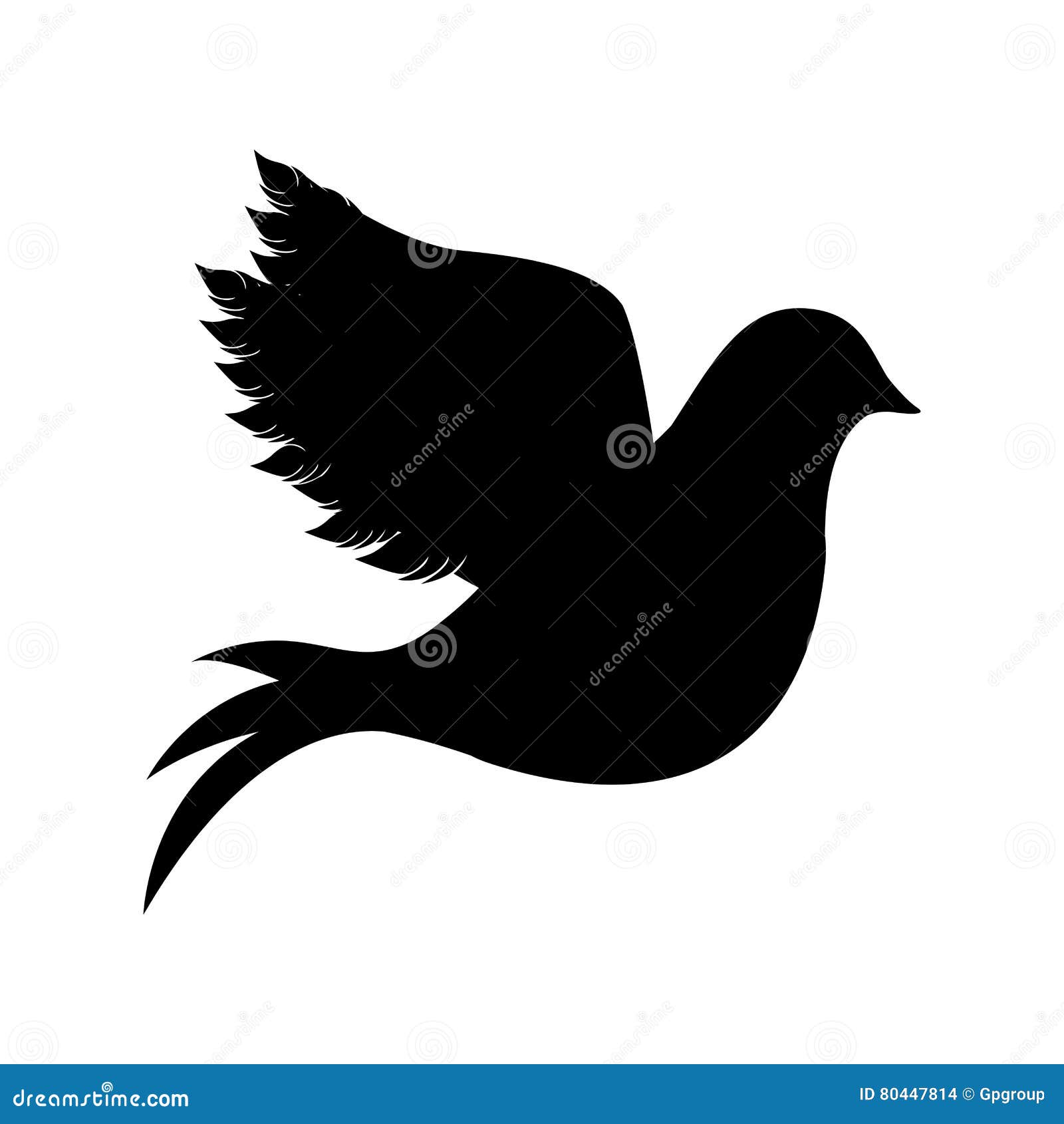 Taubenschattenbild-Ikonenbild Vektor Abbildung - Illustration von frech ...