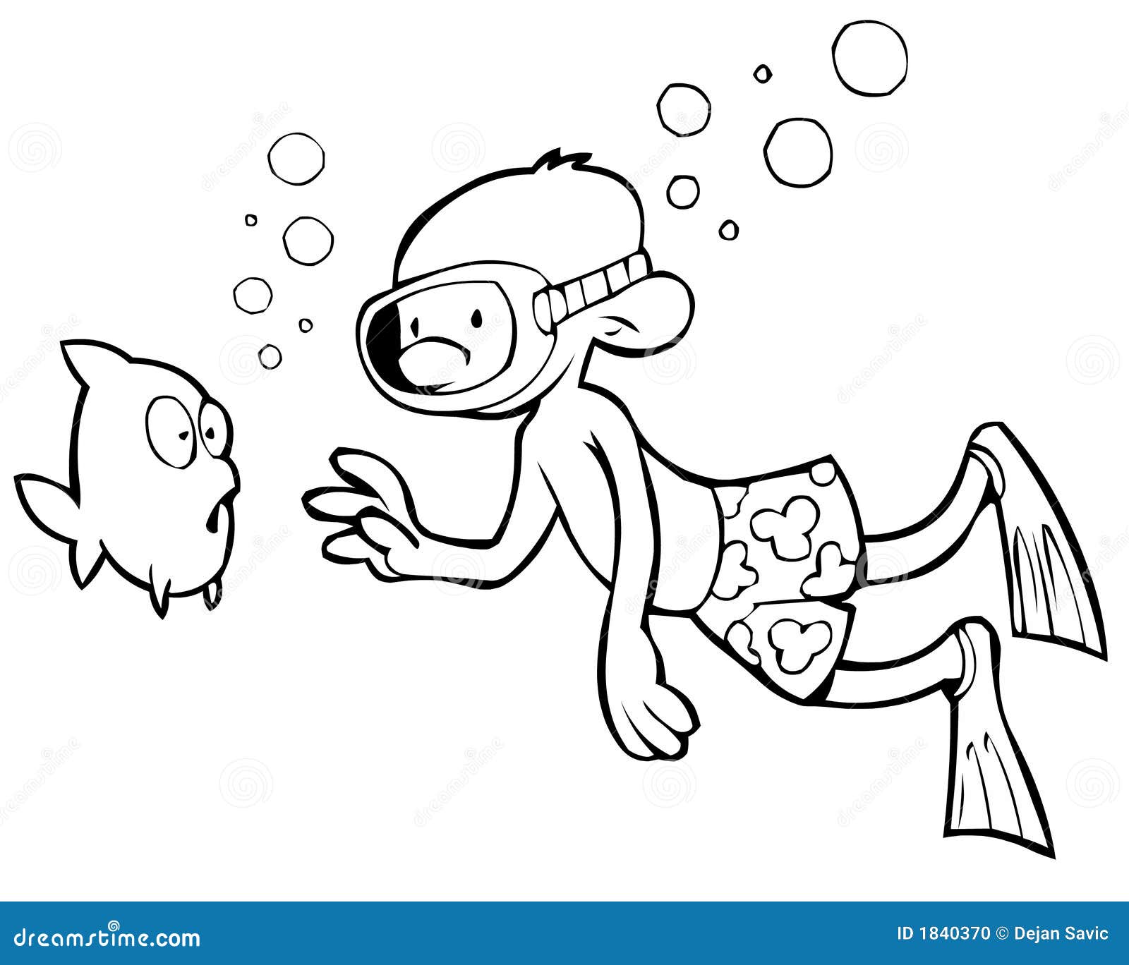Taucher stock abbildung. Illustration von feiertag, meer - 1840370