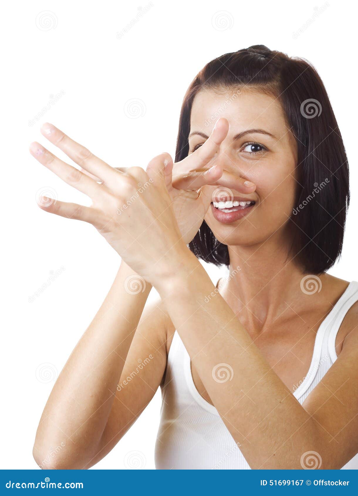 Taunt image stock. Image du expression, beau, fond, grimacer - 51699167