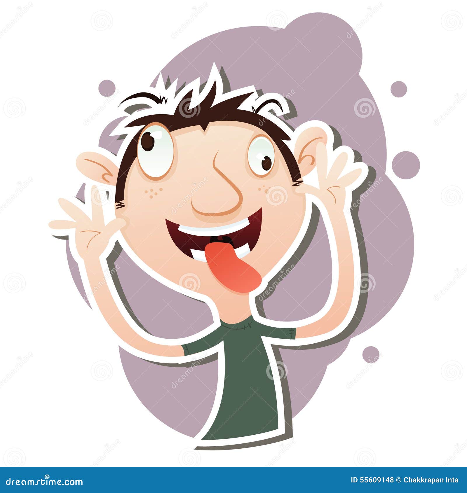 Taunt stock vector. Illustration of tongue, taunt, cartoon - 55609148