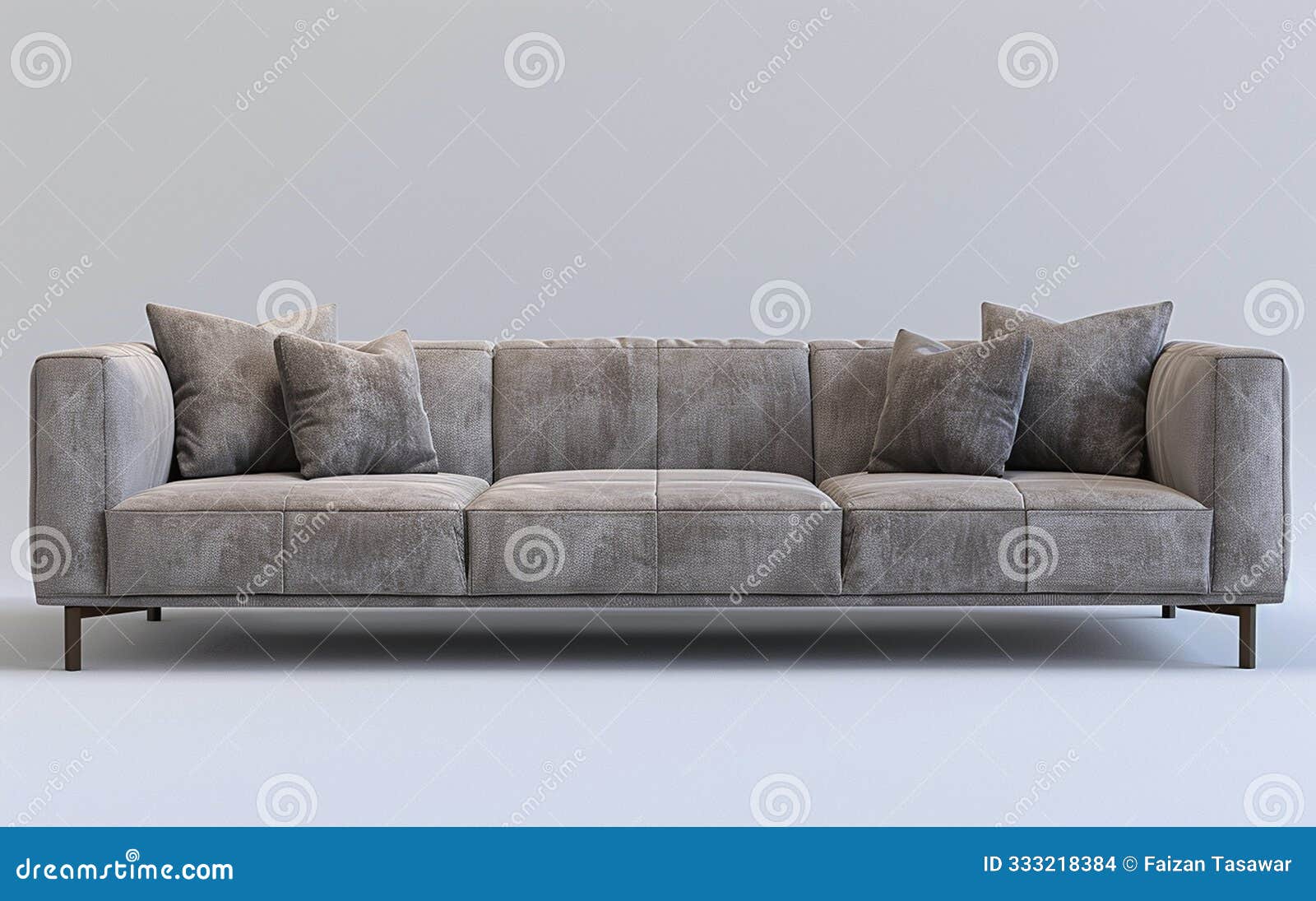 Taupe Sofa Visual for Digital Use -Generative Ai Stock Illustration ...