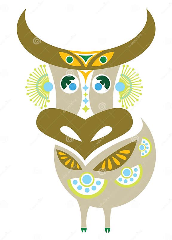 Taurean stock vector. Illustration of funky, cartoon - 11565480