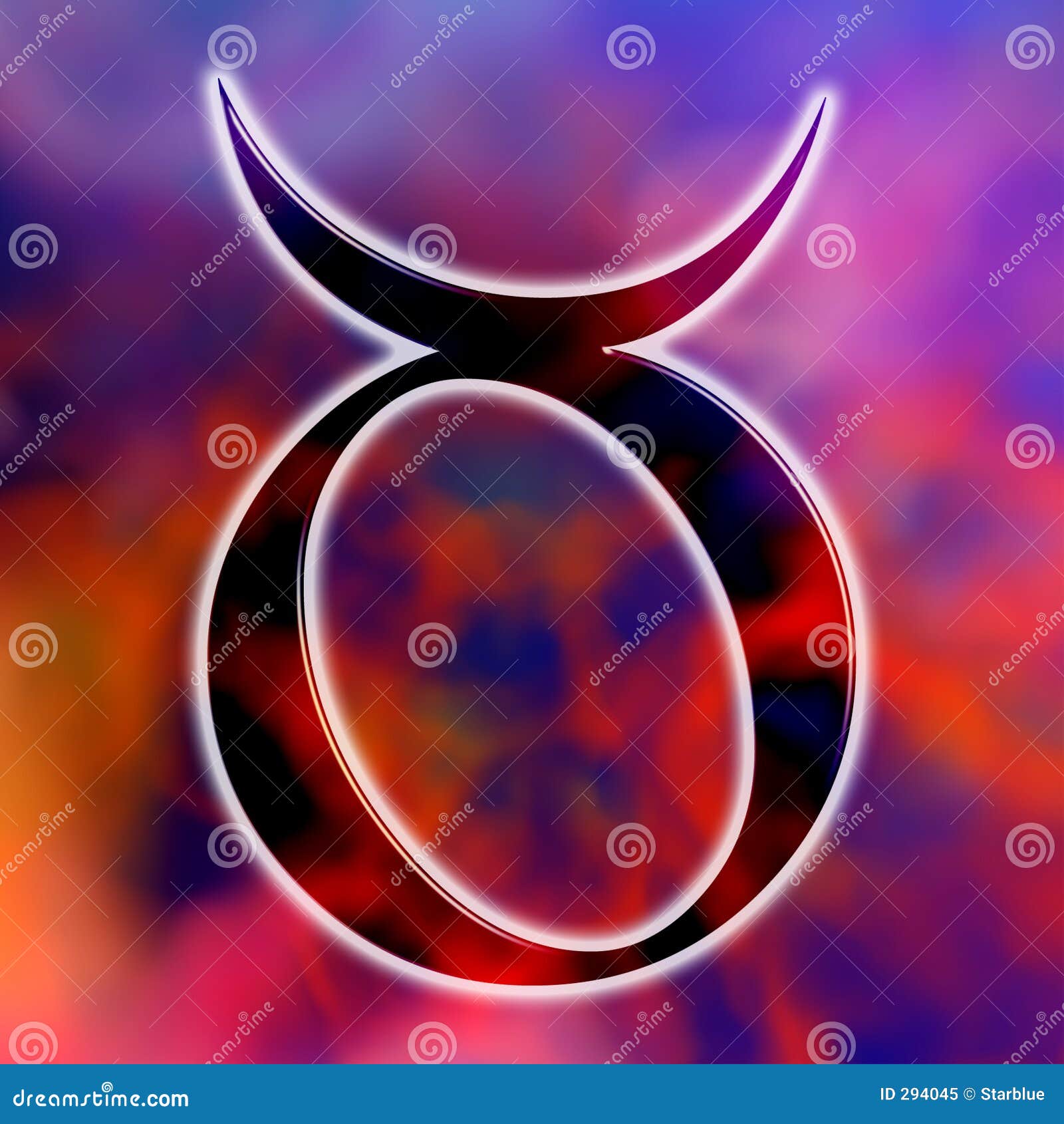 Taureau Astrologique De Signe Illustration Stock - Illustration du ...