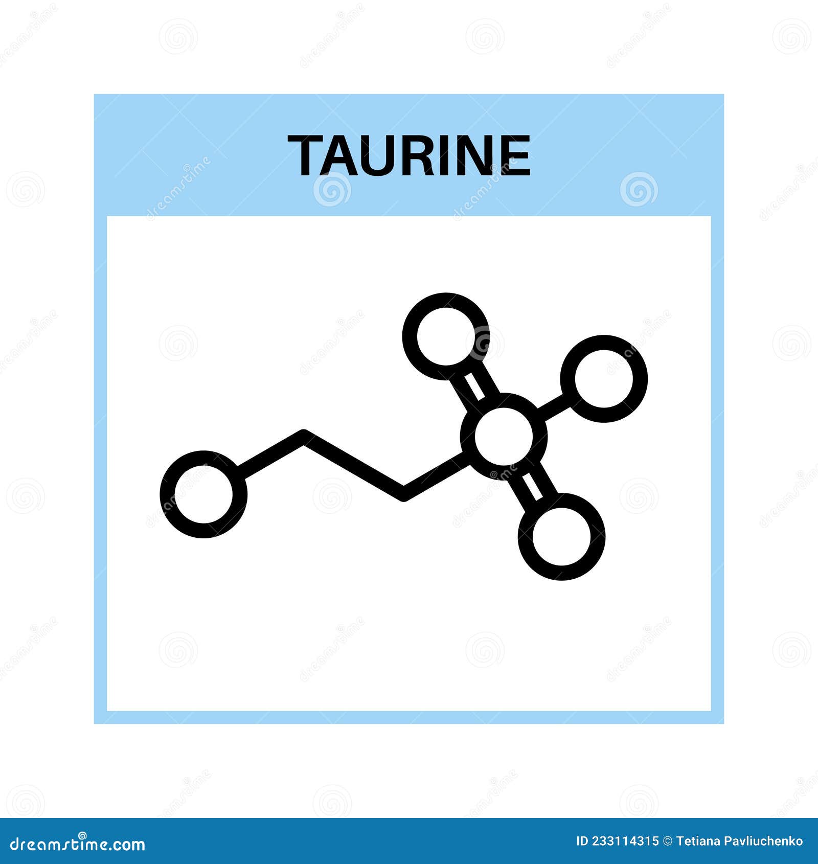 Taurine Hormone Formula Cartoon Vector | CartoonDealer.com #233114315