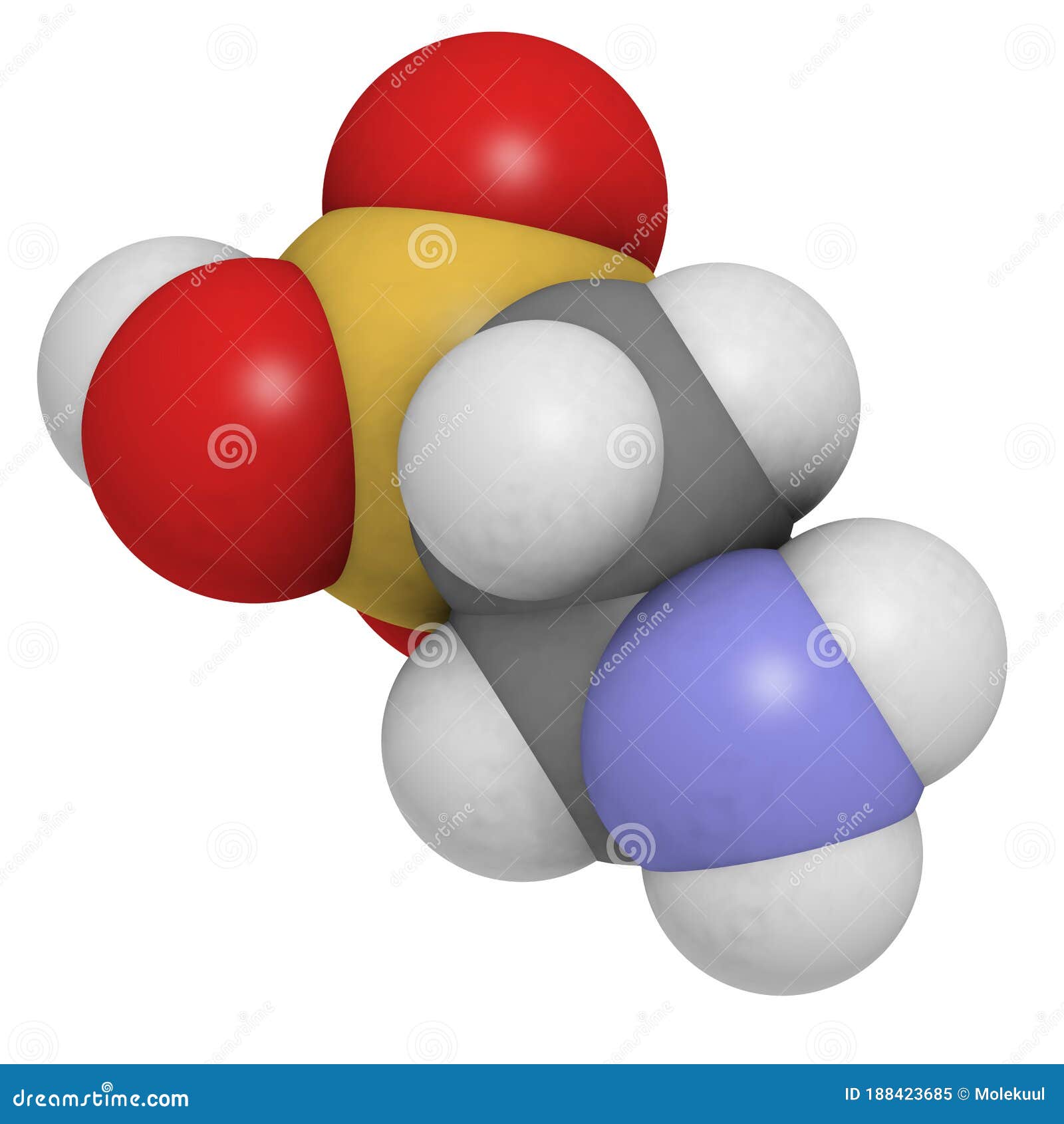 Taurine Molecule. Common Ingredient of Energy Drinks Stock Illustration ...