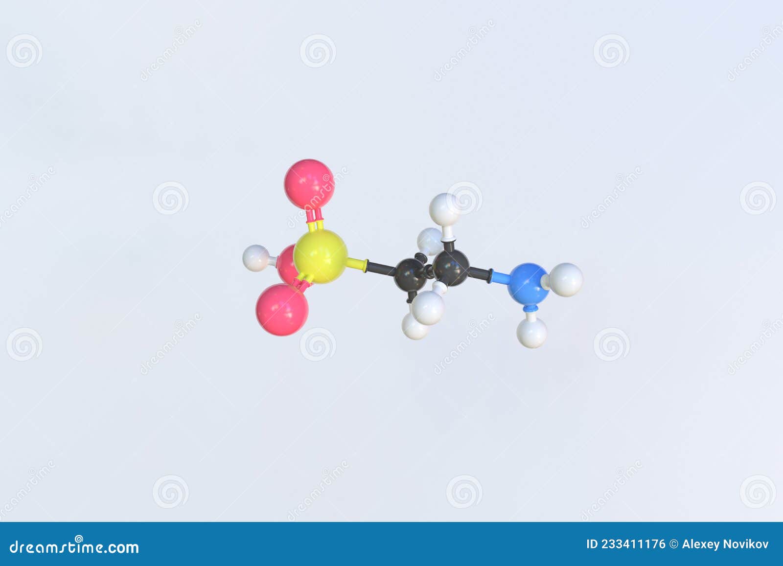Taurine Molecule, Scientific Molecular Model, Looping 3d Animation ...