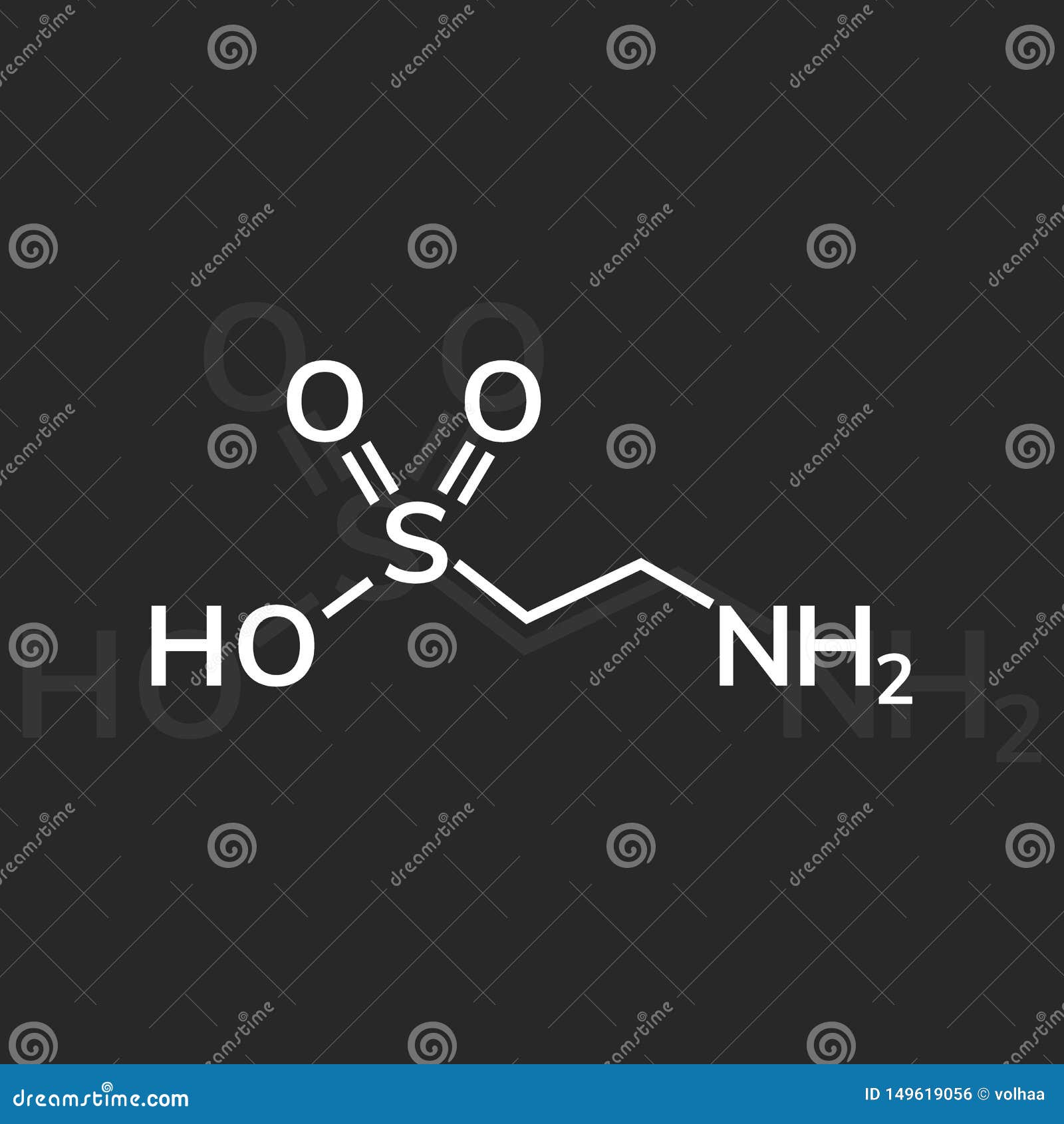 Taurine vector icon stock vector. Illustration of science - 149619056