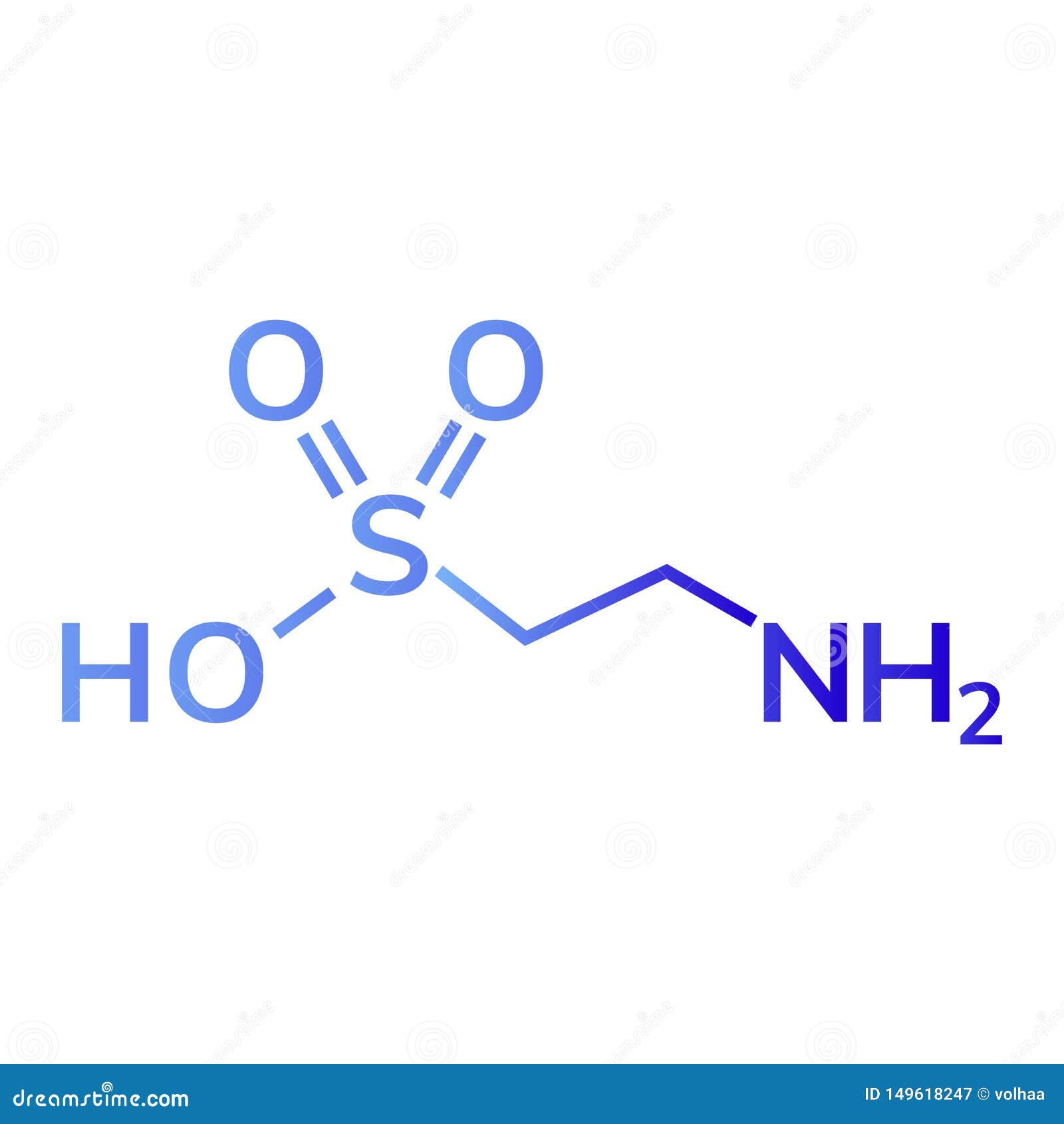 Taurine vector icon stock vector. Illustration of molecule - 149618247