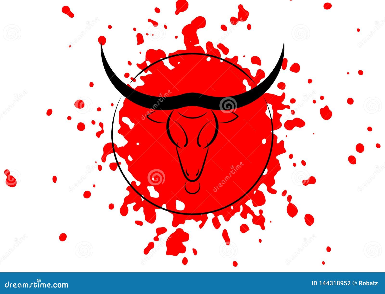 Taurus Black Angry Bull Head Logo Design Template. Running of the Bulls ...