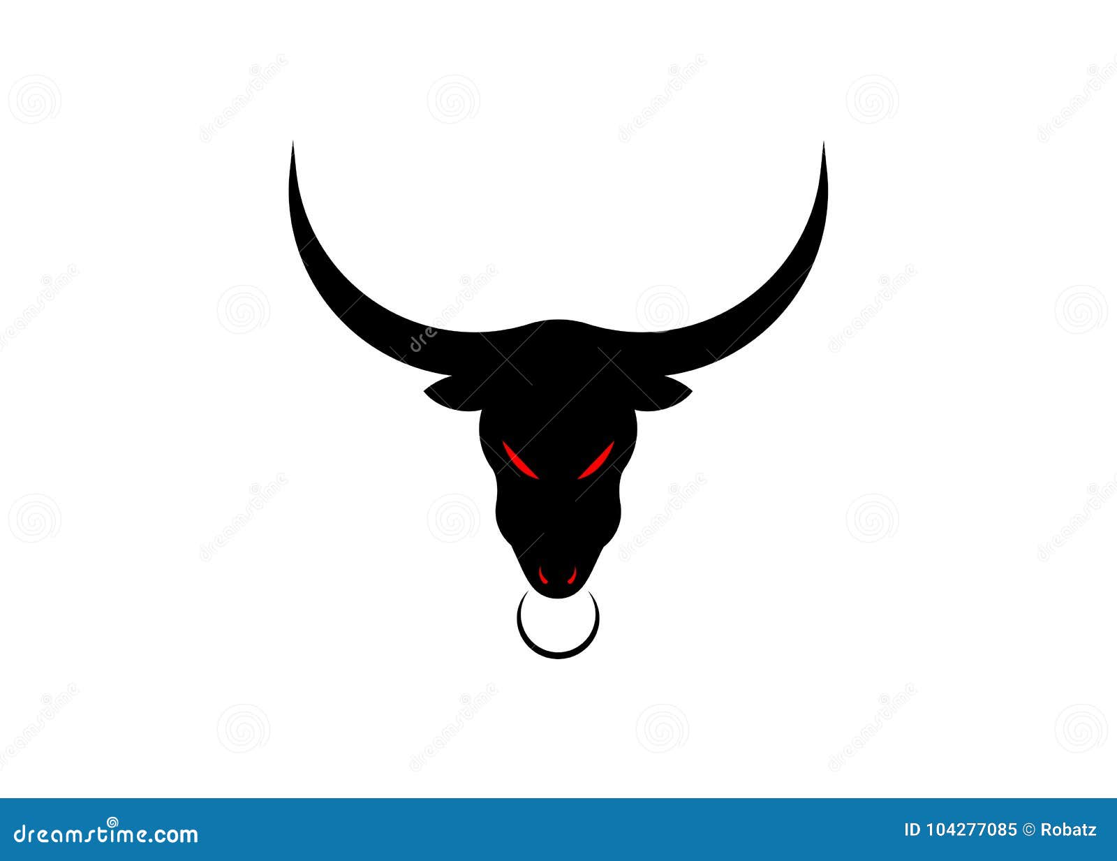 Taurus Black Bull Head Brande Name Design Template, Isolated Stock ...