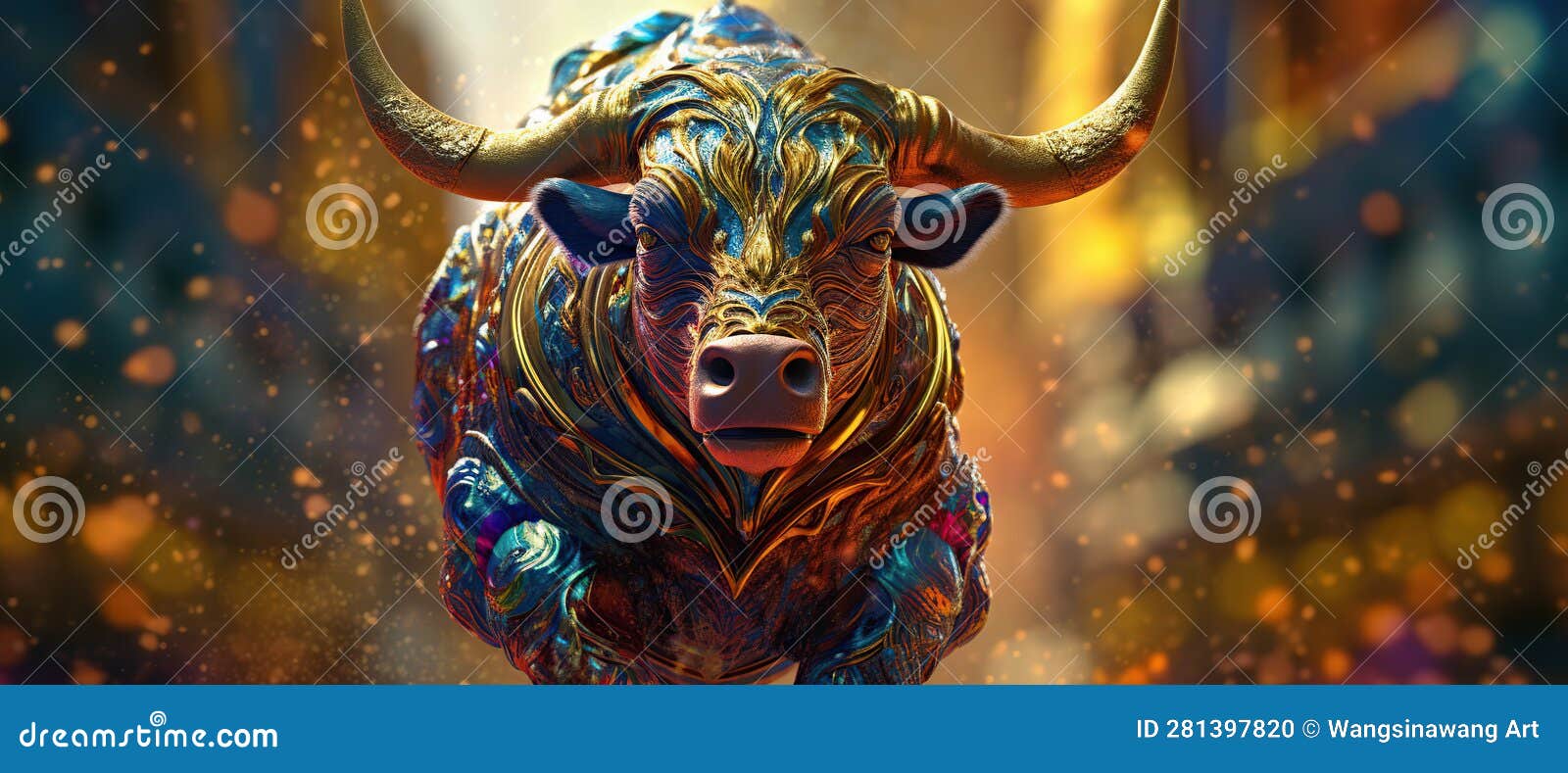 Taurus the Bull Zodiac Sign Generative AI Stock Illustration ...