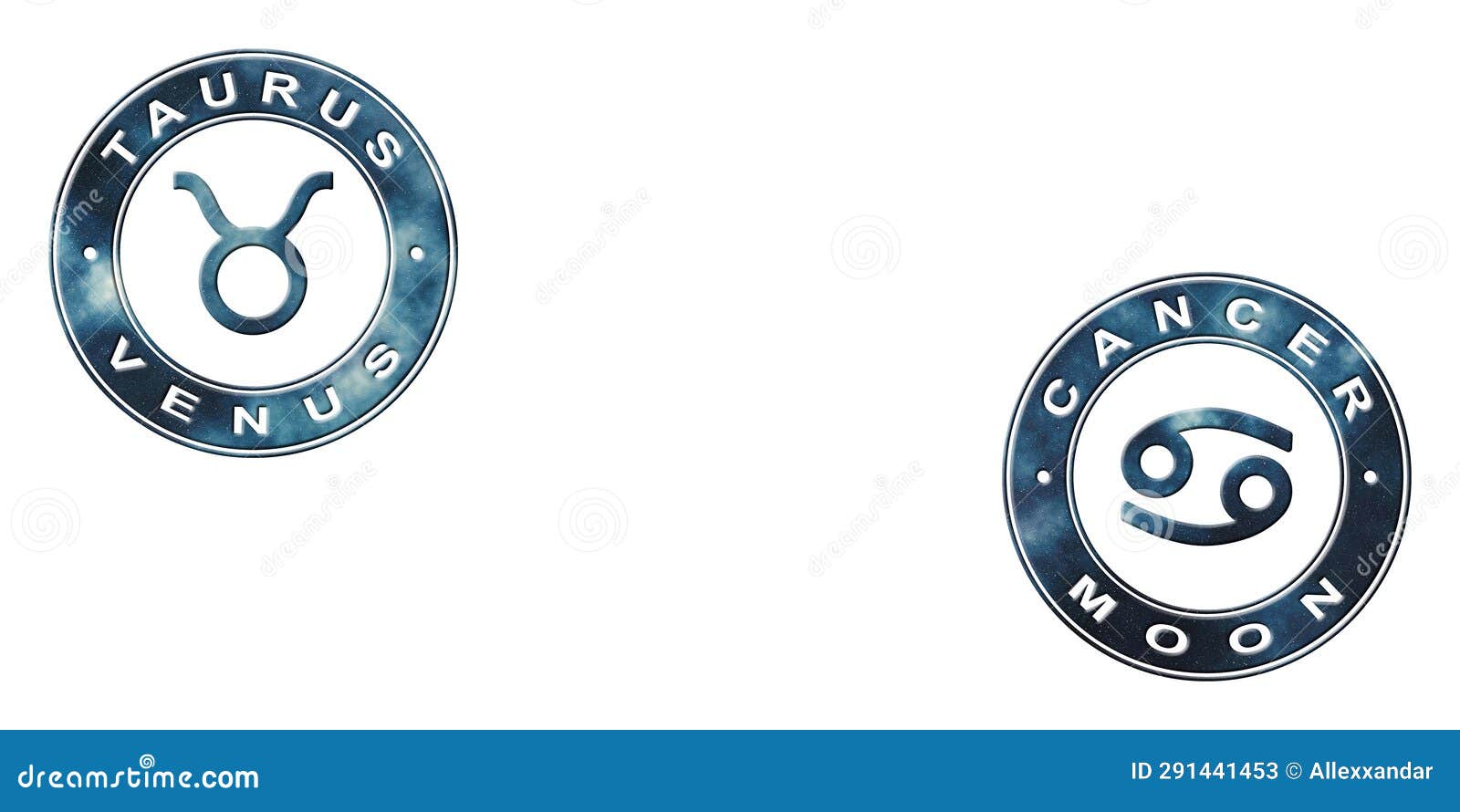 Taurus and Cancer Compatibility Stock Illustration - Illustration of ...