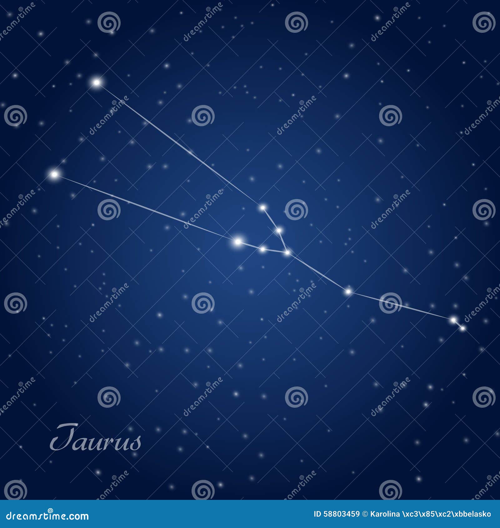 Taurus Constellation Zodiac Stock Vector - Illustration of zodiac ...