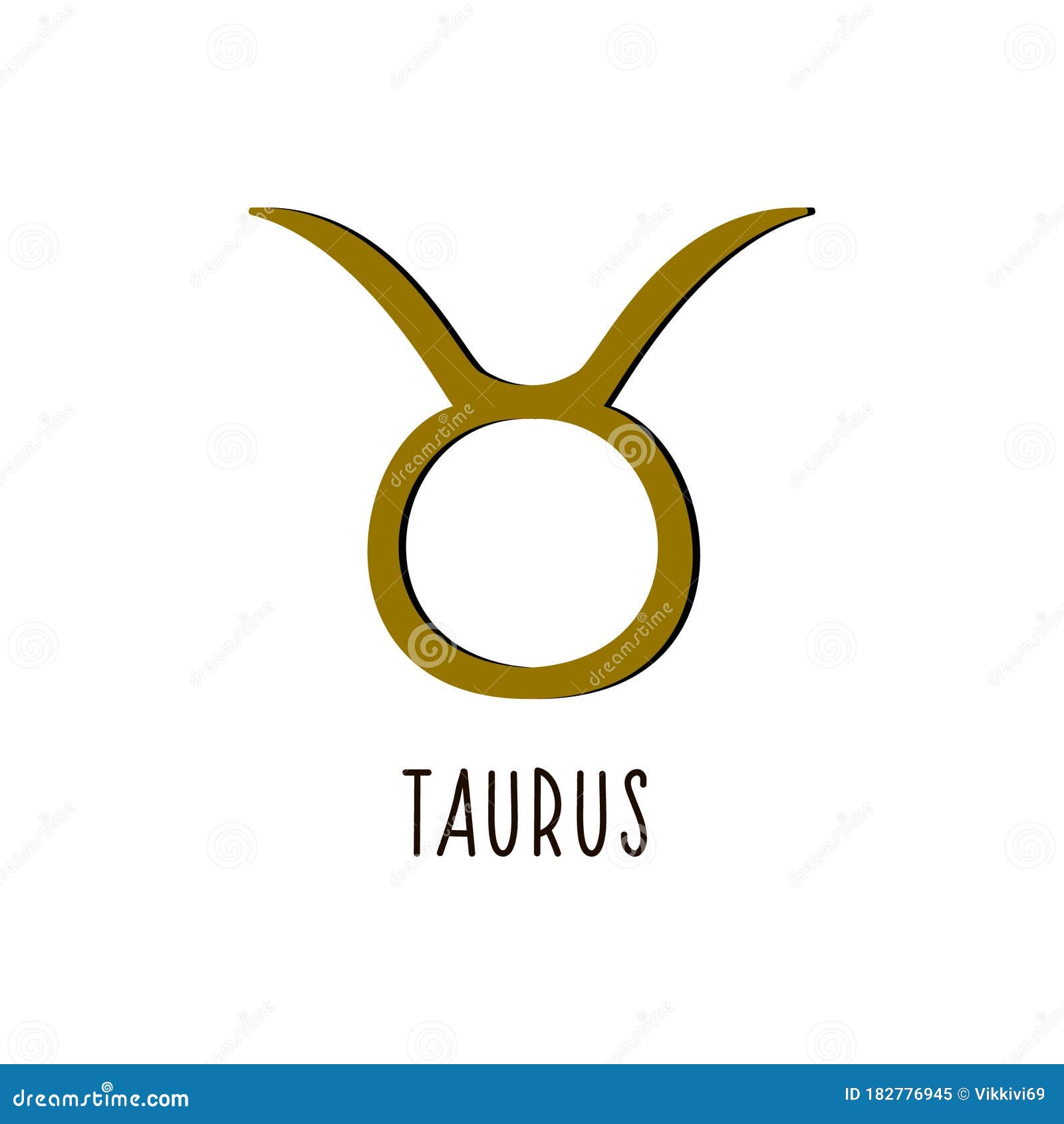 Taurus. Taurus De Signo De Vector. Signo Zodiaco Ilustración del Vector ...