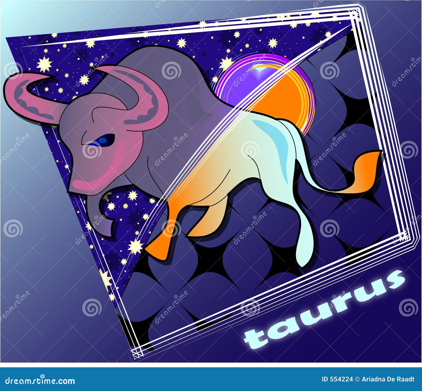 Taurus di Astro illustrazione di stock. Illustrazione di zodiaco - 554224