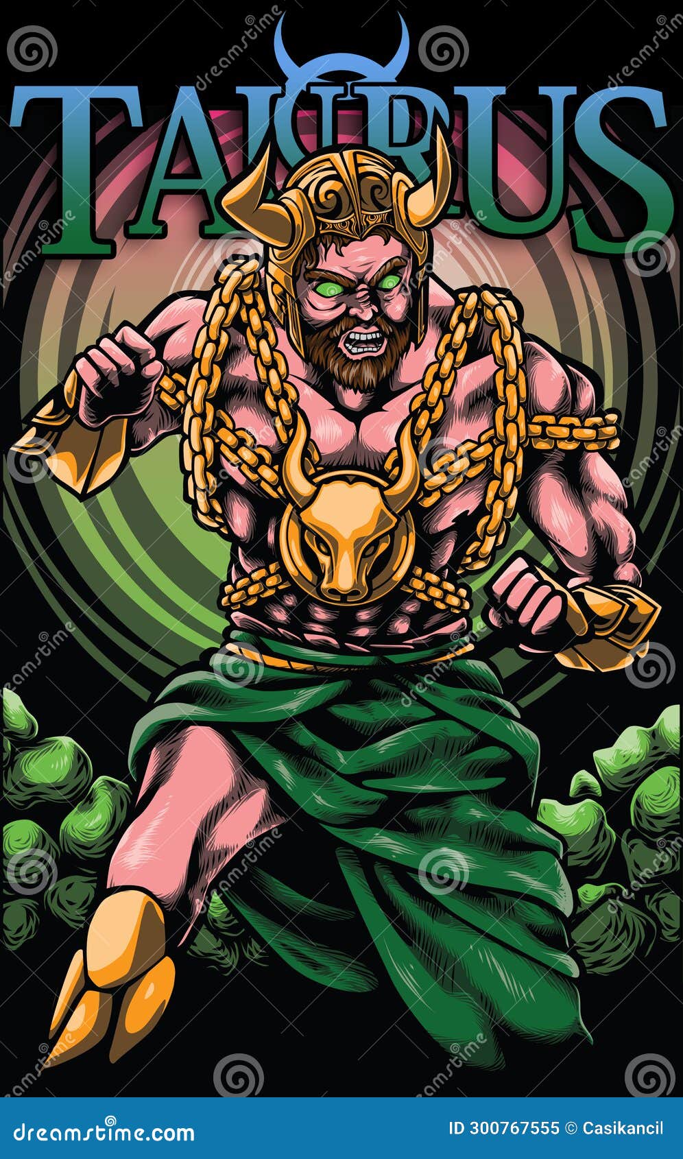 Taurus King & X28;man& X29; Stock Illustration - Illustration of portal, zodiac: 300767555