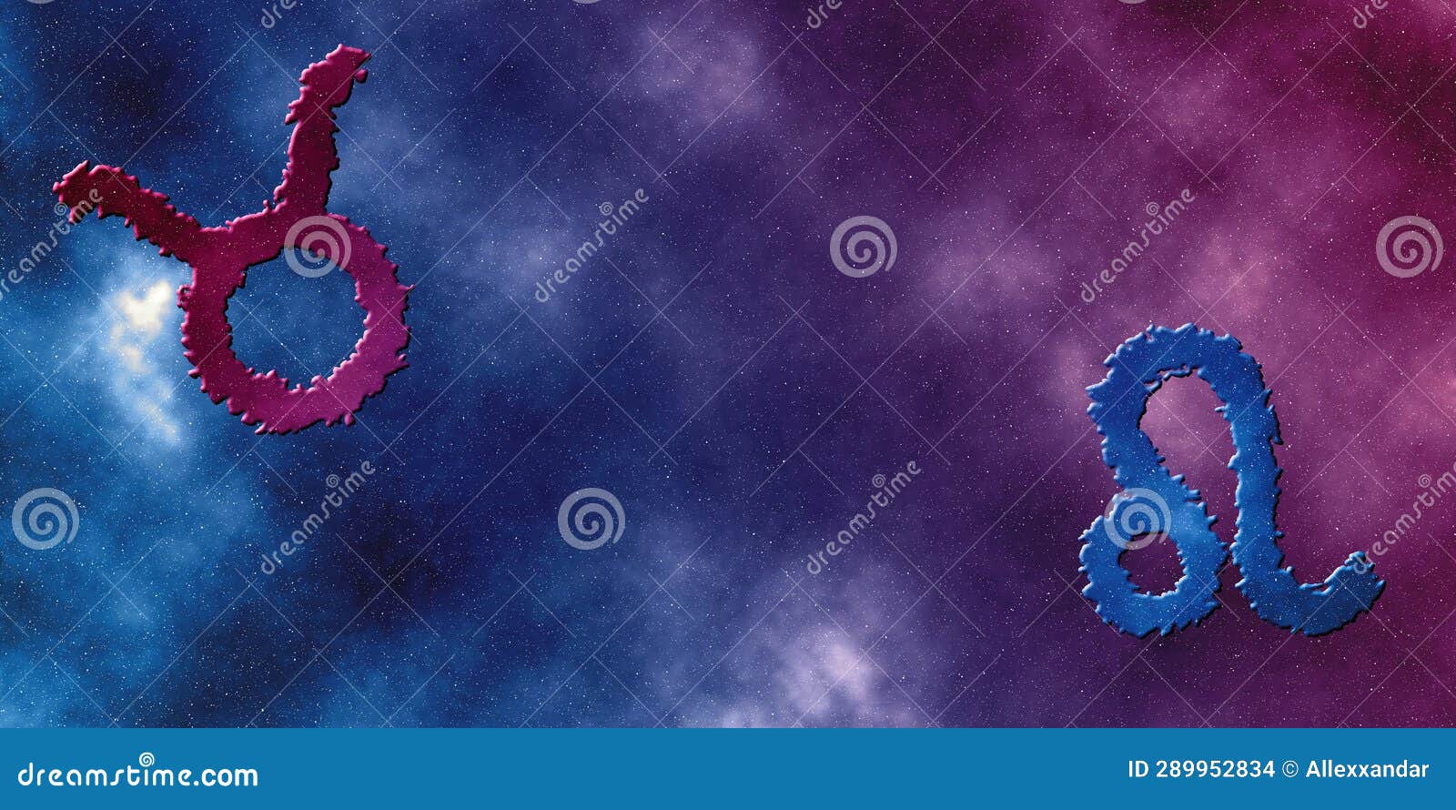 Taurus and Leo Compatibility Stock Illustration - Illustration of ...