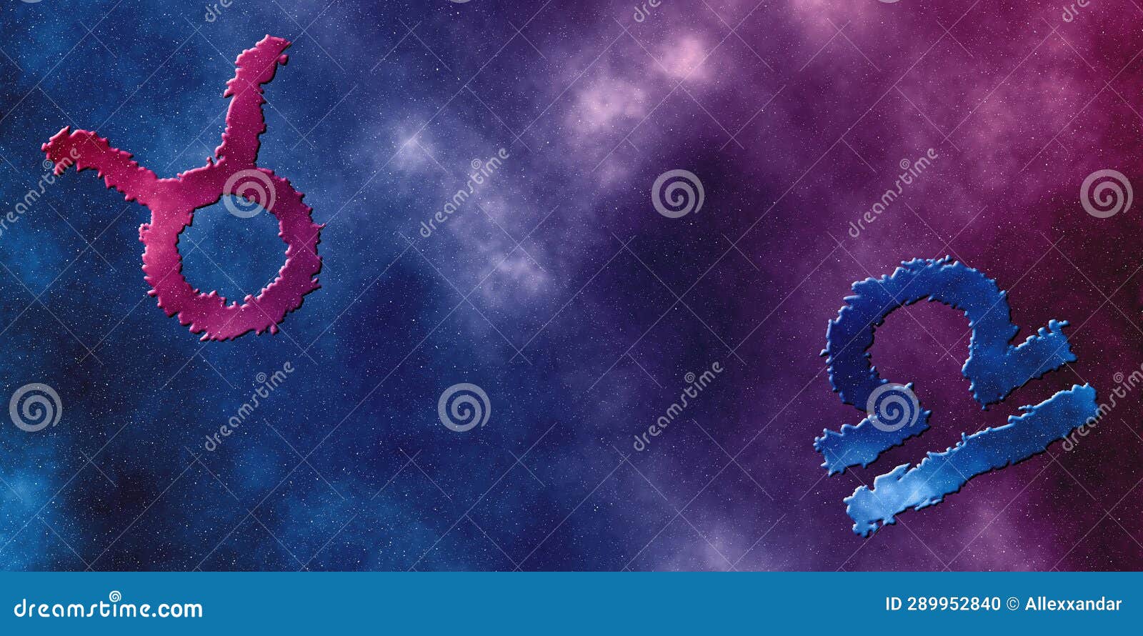 Taurus and Libra Compatibility Stock Illustration - Illustration of ...