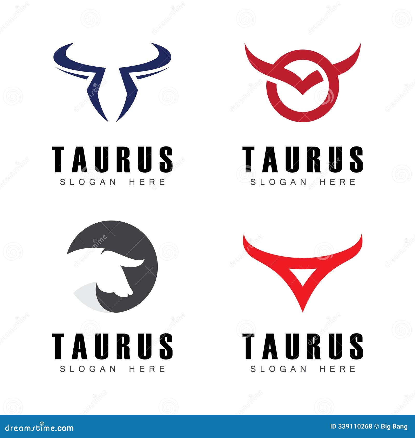 Taurus Logo Icon Template Design Stock Vector - Illustration of ...
