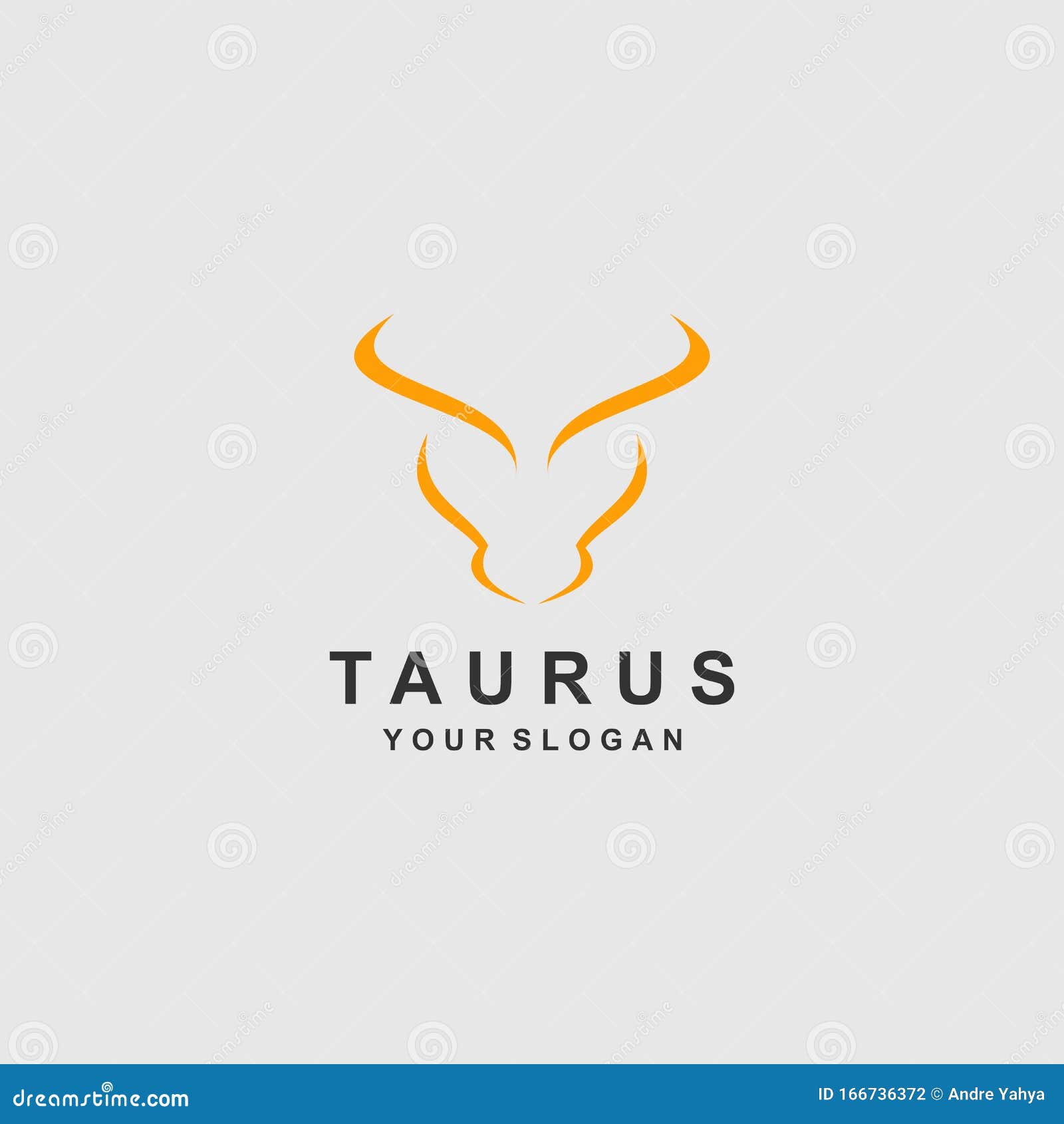 TAURUS LOGO TEMPLATE stock illustration. Illustration of horned - 166736372