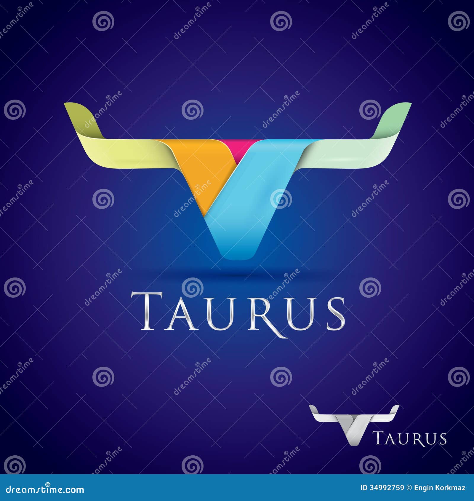 Taurus stock vector. Illustration of icon, corporate - 34992759