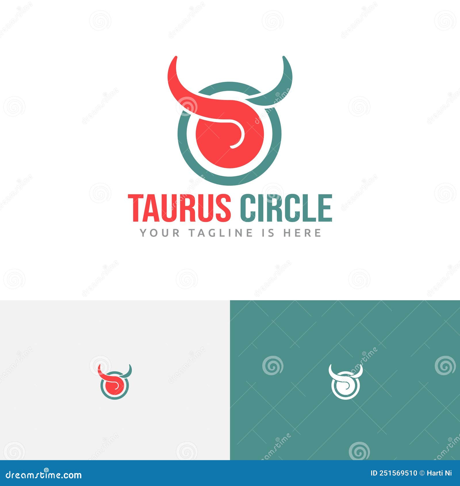 Taurus Myth Bull Eye Symbol Circle Abstract Logo Stock Vector ...