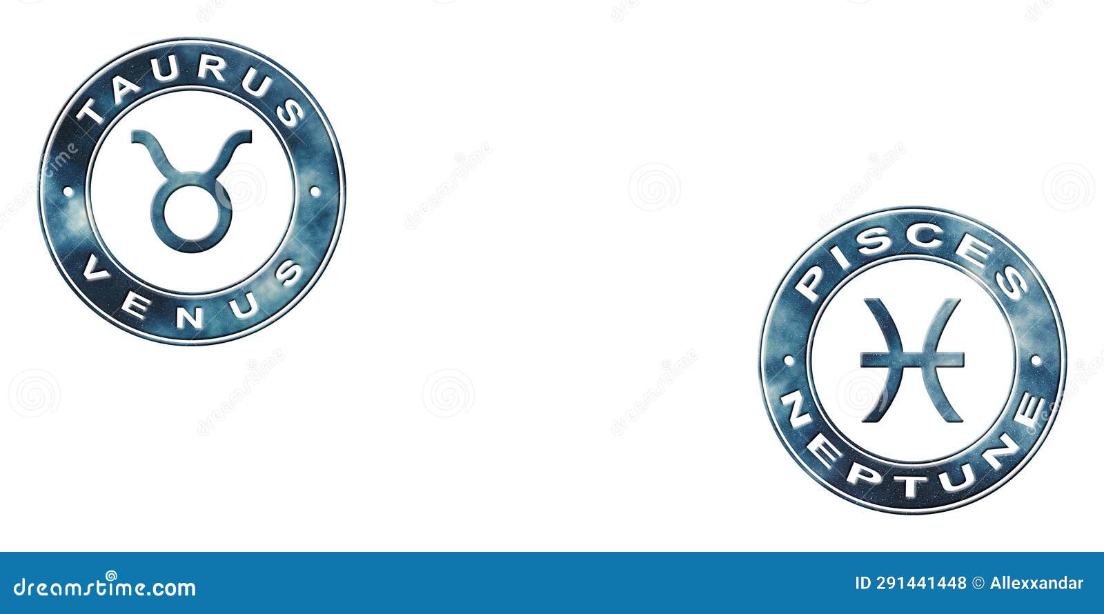 Taurus and Pisces Compatibility Stock Illustration - Illustration of ...