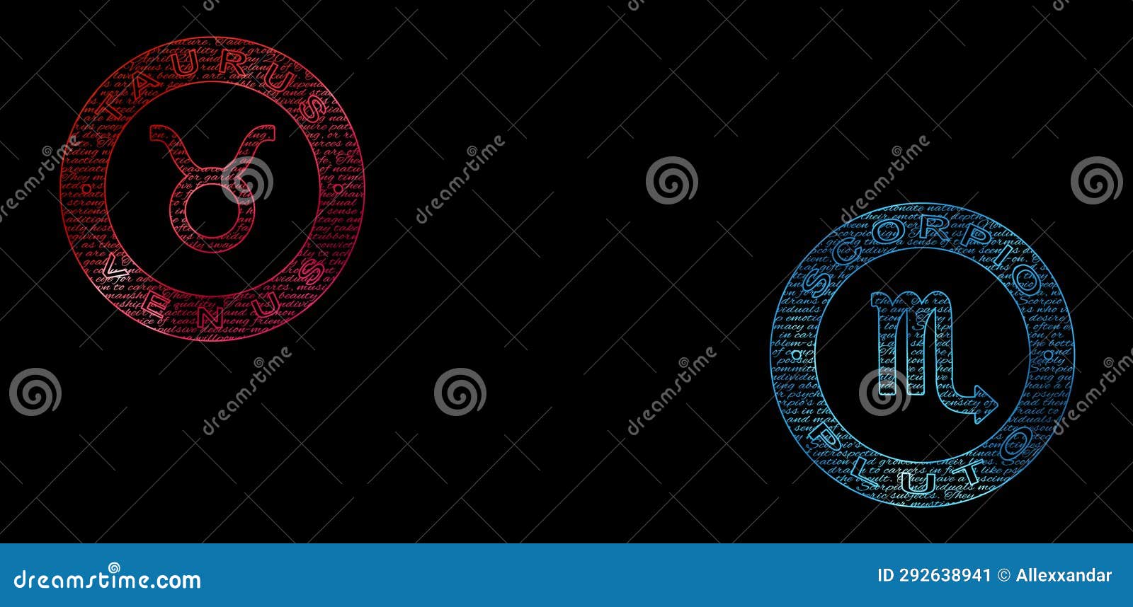 Taurus and Scorpio Compatibility Stock Illustration - Illustration of ...