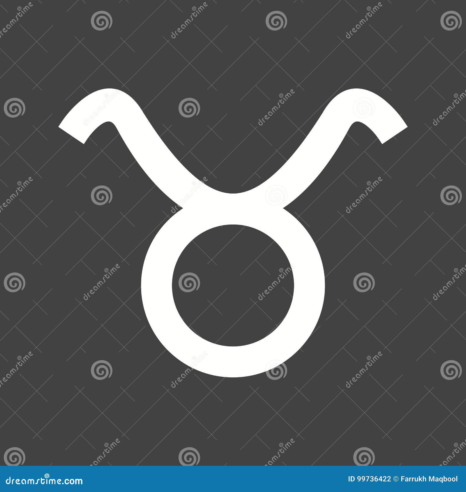 Taurus Sign ilustración del vector. Ilustración de estilo - 99736422