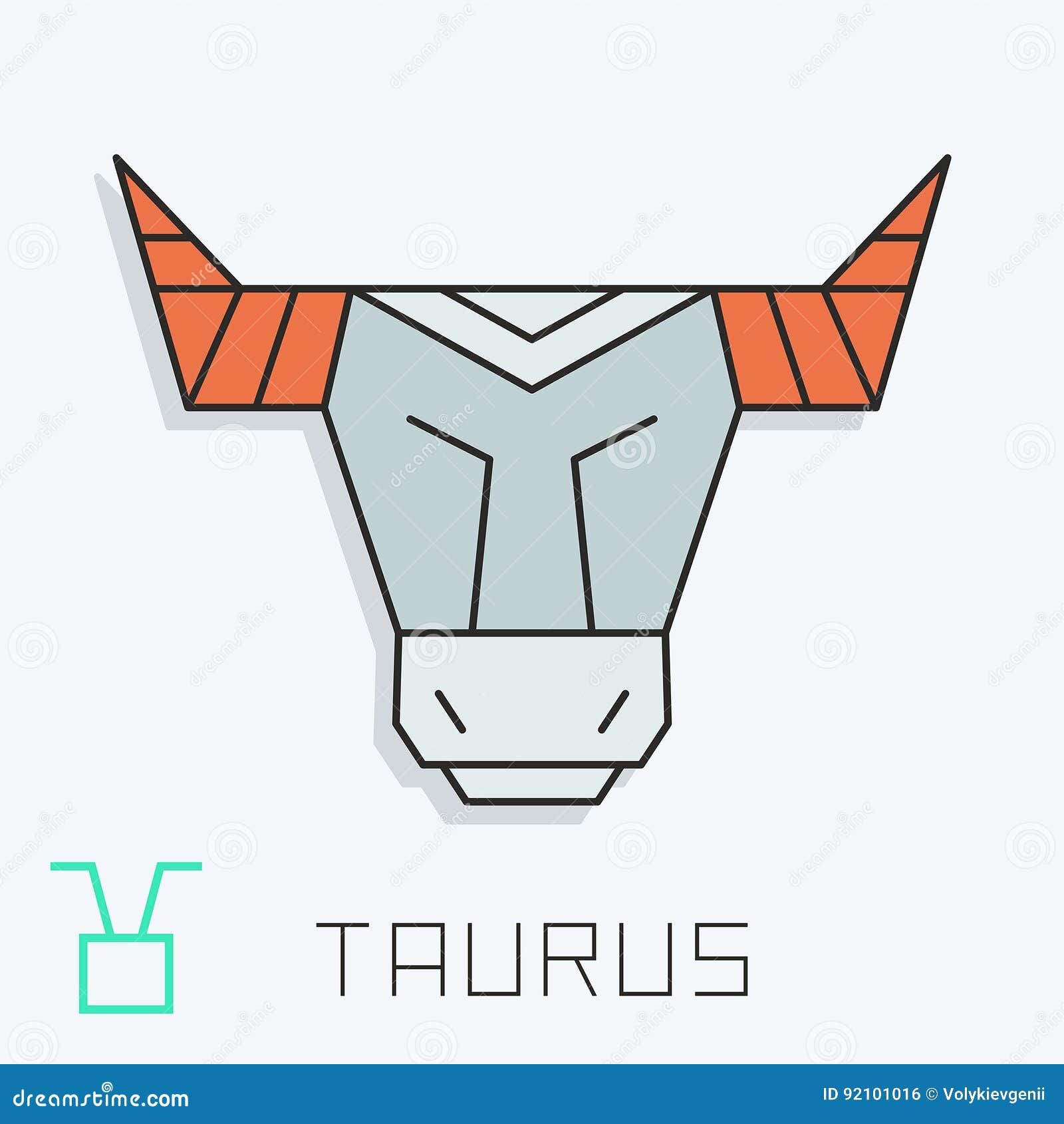 Taurus sign stock vector. Illustration of pisces, symbol - 92101016