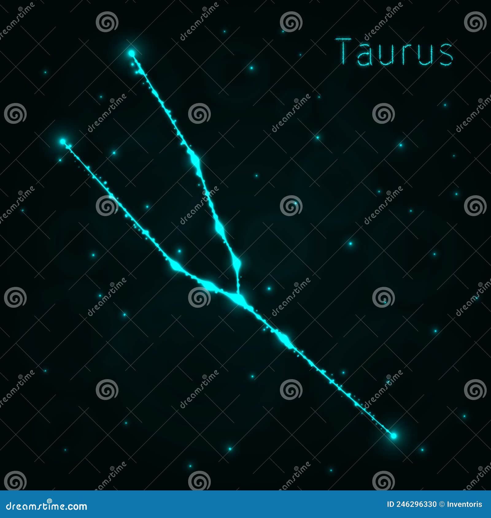 Taurus Silhouette Of Lights Vector Illustration | CartoonDealer.com ...