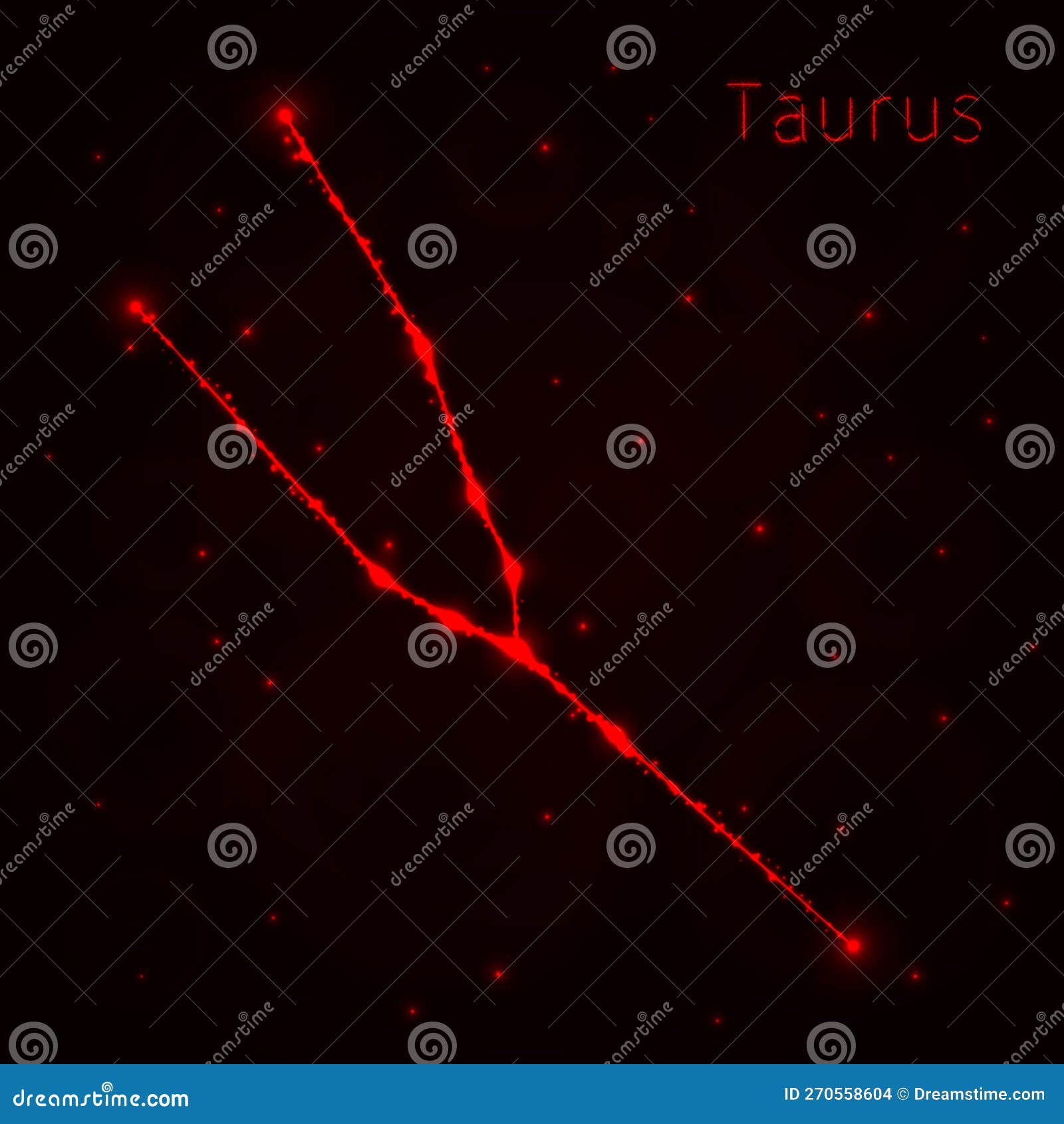 Taurus Silhouette of Lights Stock Illustration - Illustration of sign ...