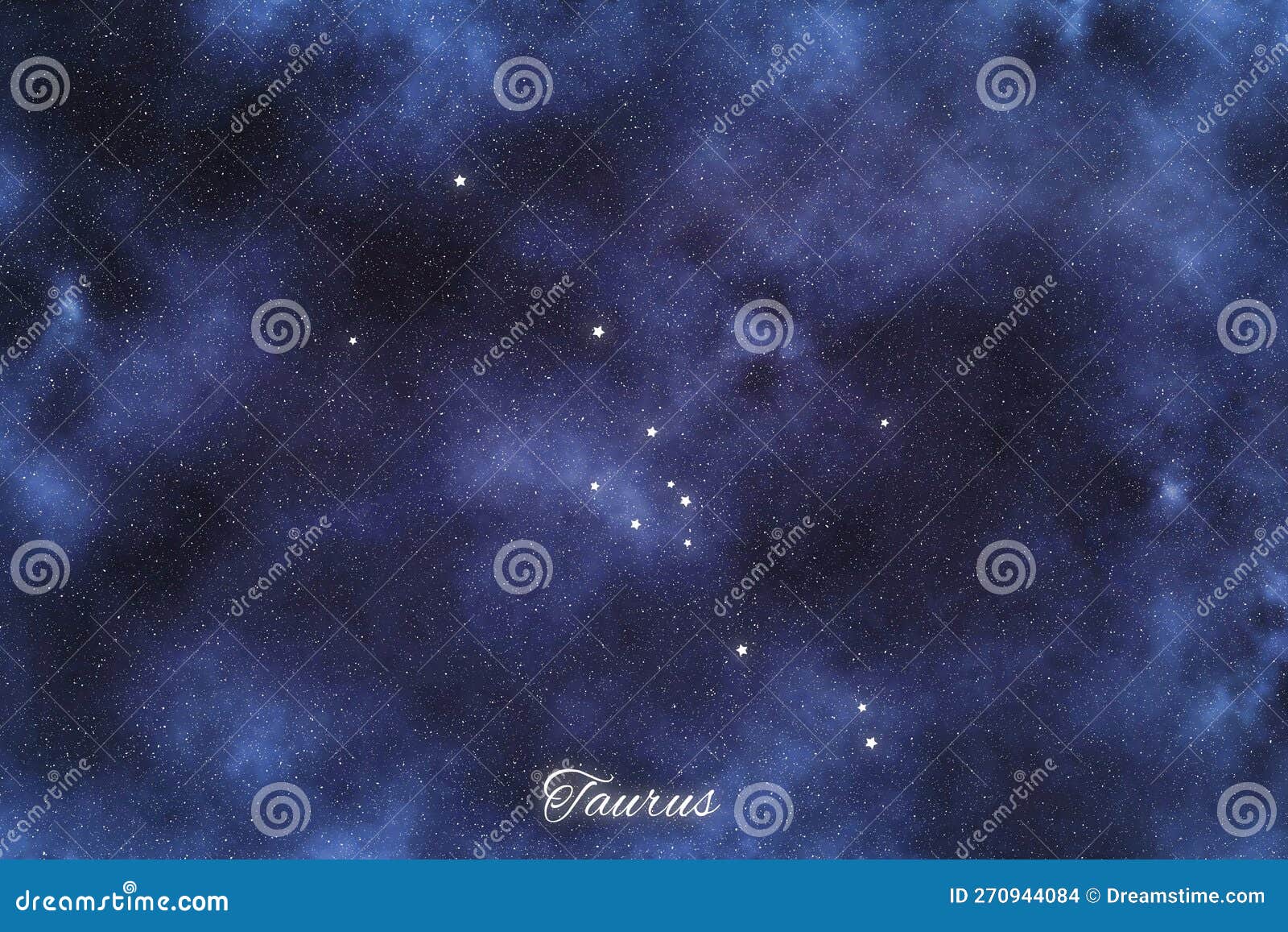 Taurus Star Constellation, Brightest Stars , Bull Constellation Stock ...