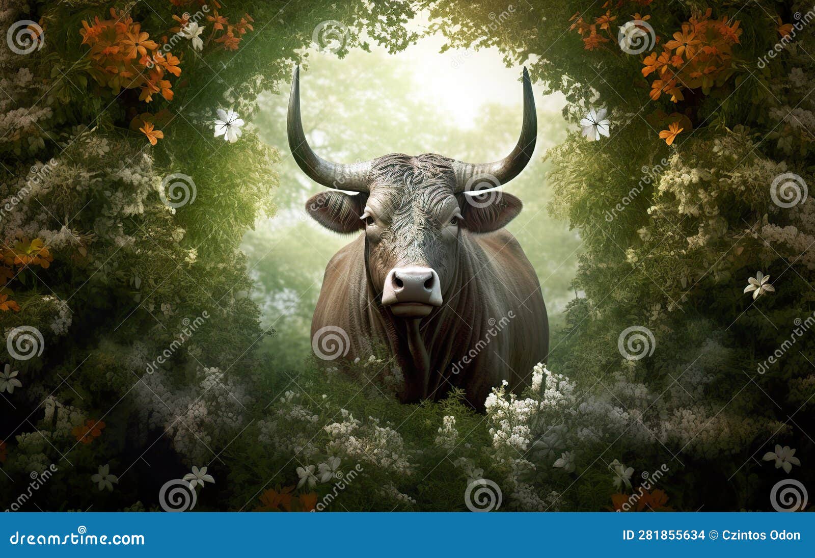 Taurus Symbol in the Horoscope. Constellation, Star Sign Concept Stock ...