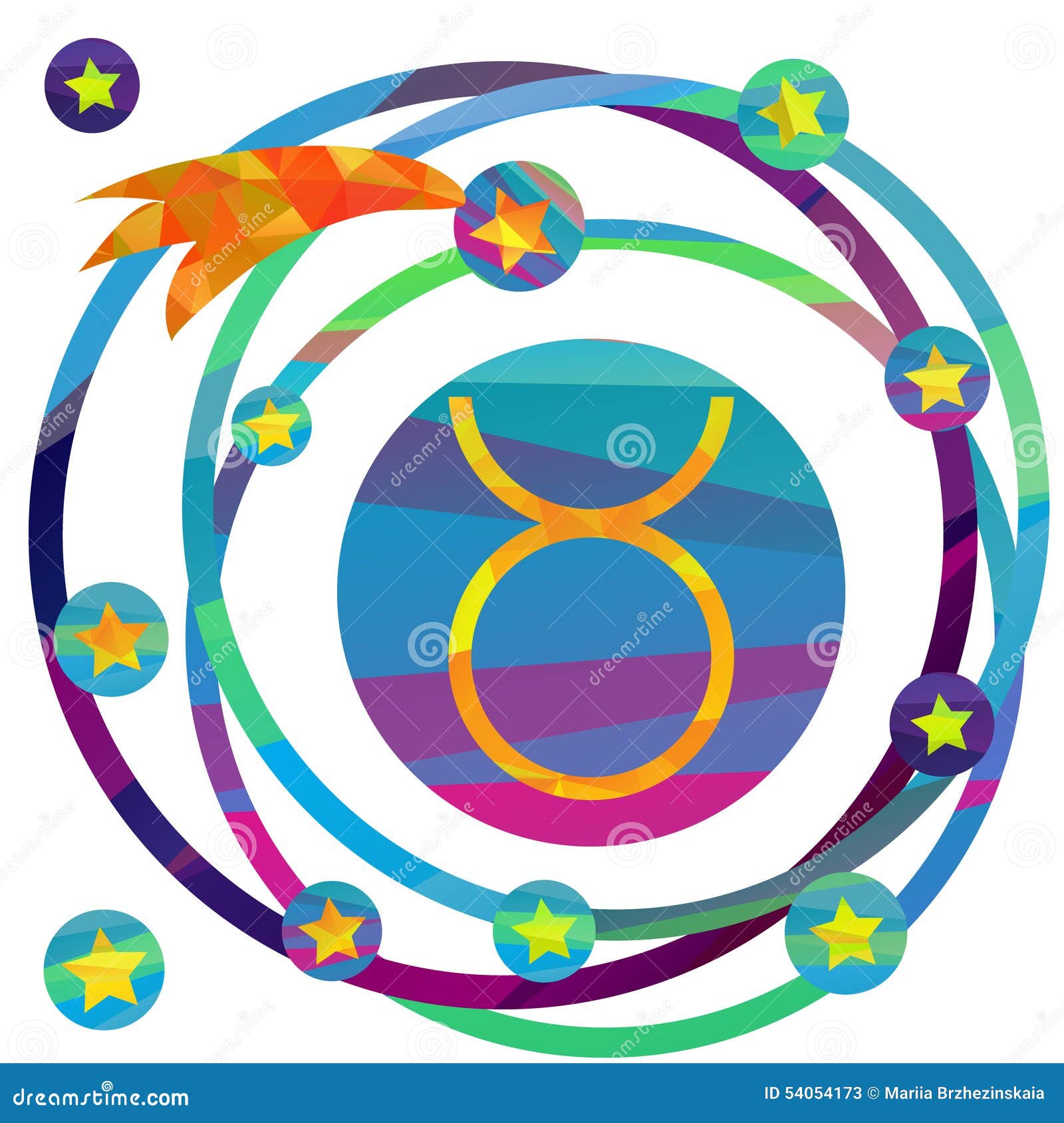 Taurus, vector sign stock vector. Illustration of magic - 54054173