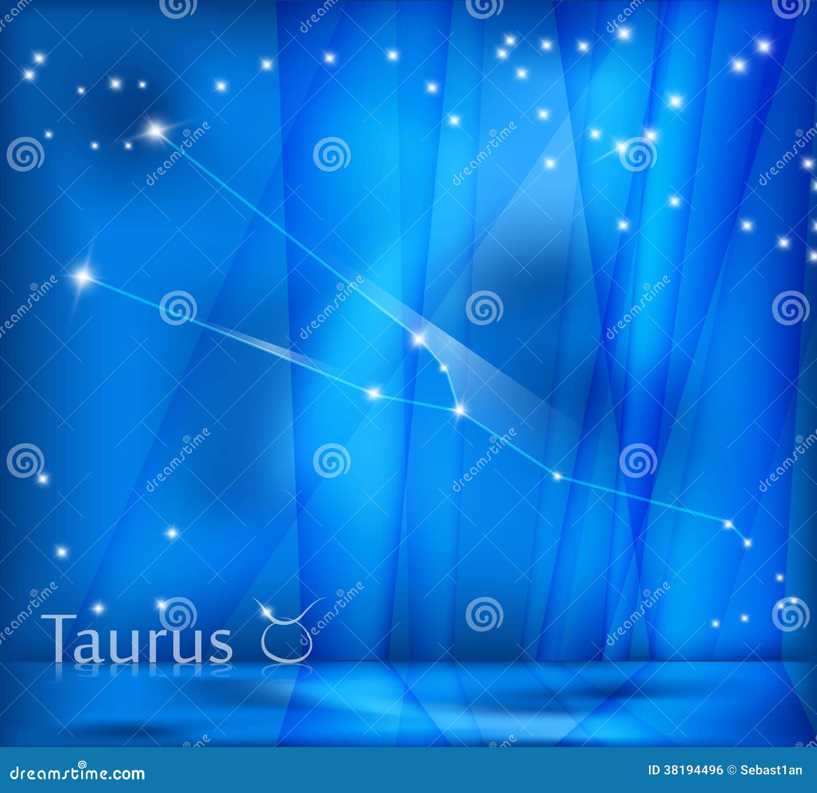 Taurus Zodiac Background stock vector. Illustration of planetarium ...