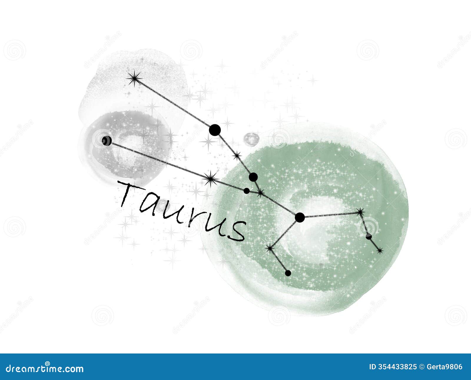 Taurus Zodiac Constellation Stock Illustration - Illustration of ...