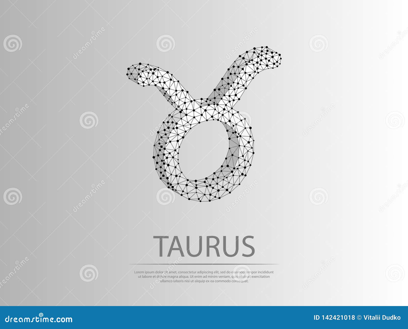 Taurus Zodiac 3D Low Poly Abstract Illustration . Origami Vector Digit ...