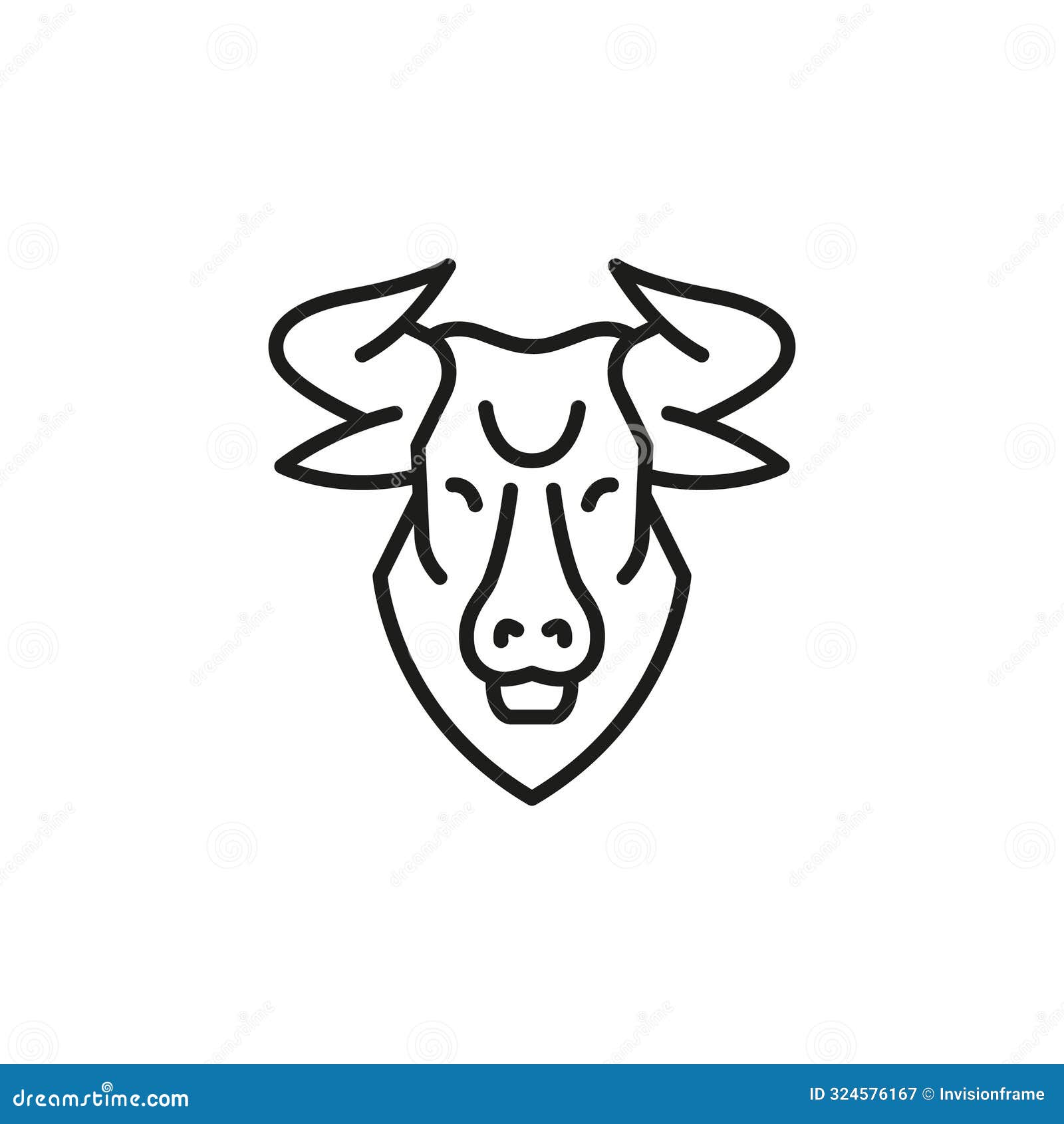 Taurus Zodiac Icon stock illustration. Illustration of feline - 324576167