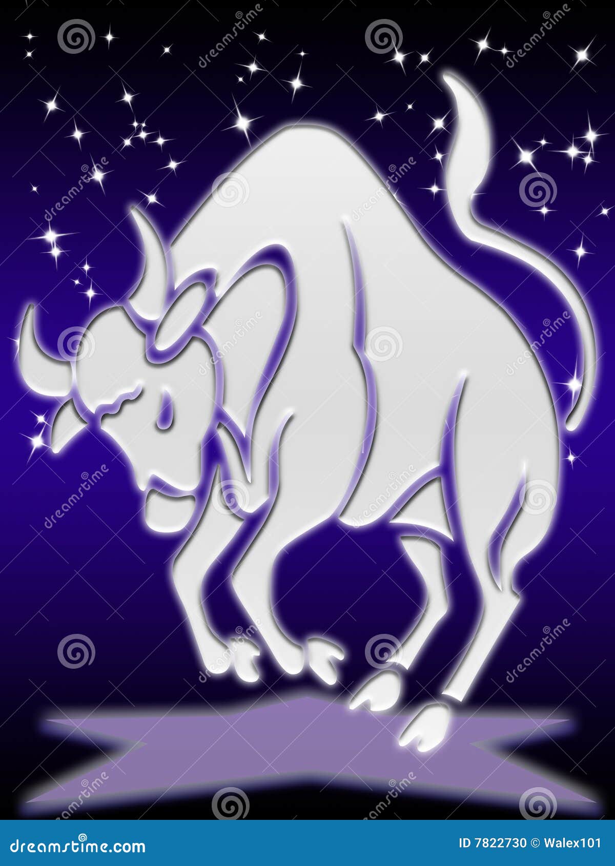 Taurus zodiac sign stock illustration. Illustration of ancient - 7822730