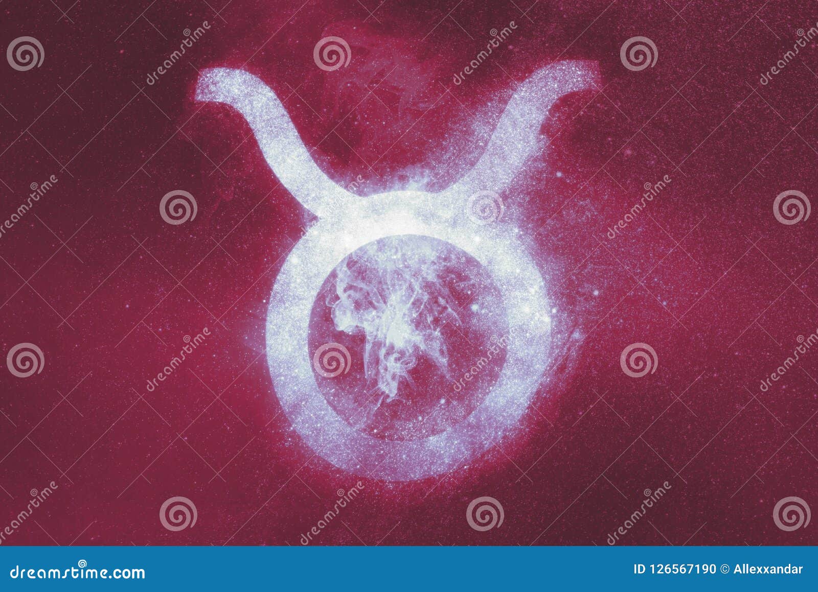 Taurus Zodiac Sign. Abstract Background Stock Illustration ...
