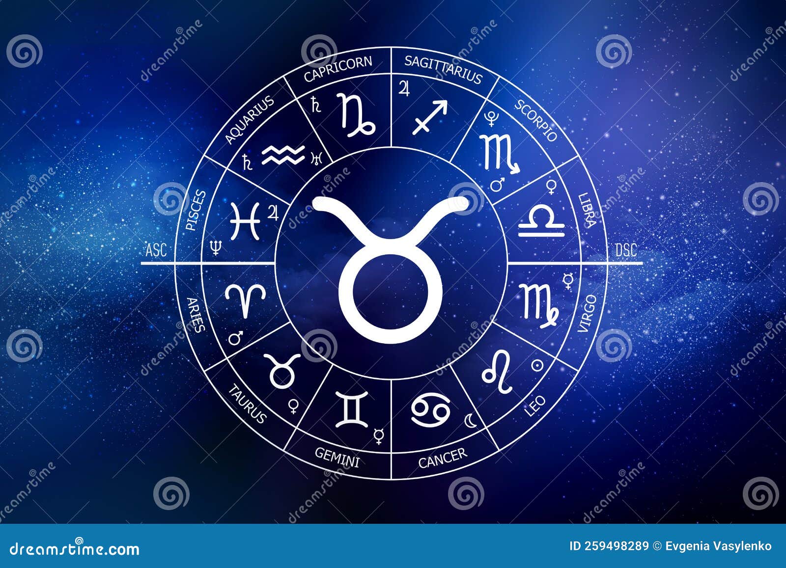Taurus Zodiac Sign Abstract Night Sky Background Stock Image Image
