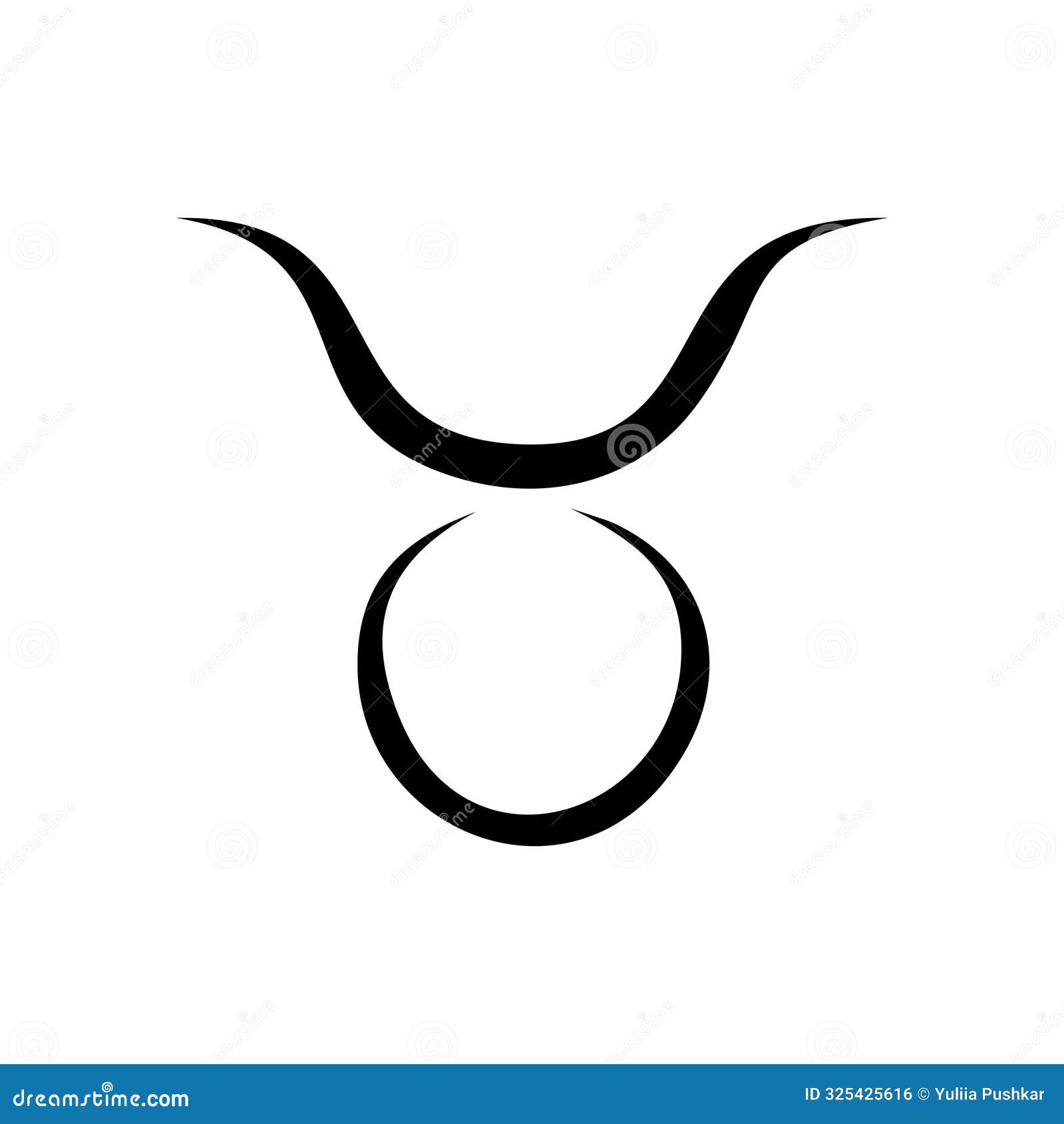 Taurus Zodiac Sign Aesthetic Icon Stock Illustration Illustration Of