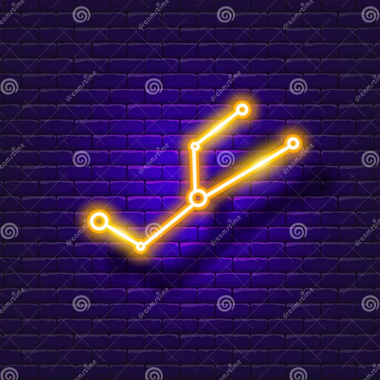 Taurus Zodiac Sign Neon Icon Astrological Zodiac Signs Glowing Symbol Stock Vector